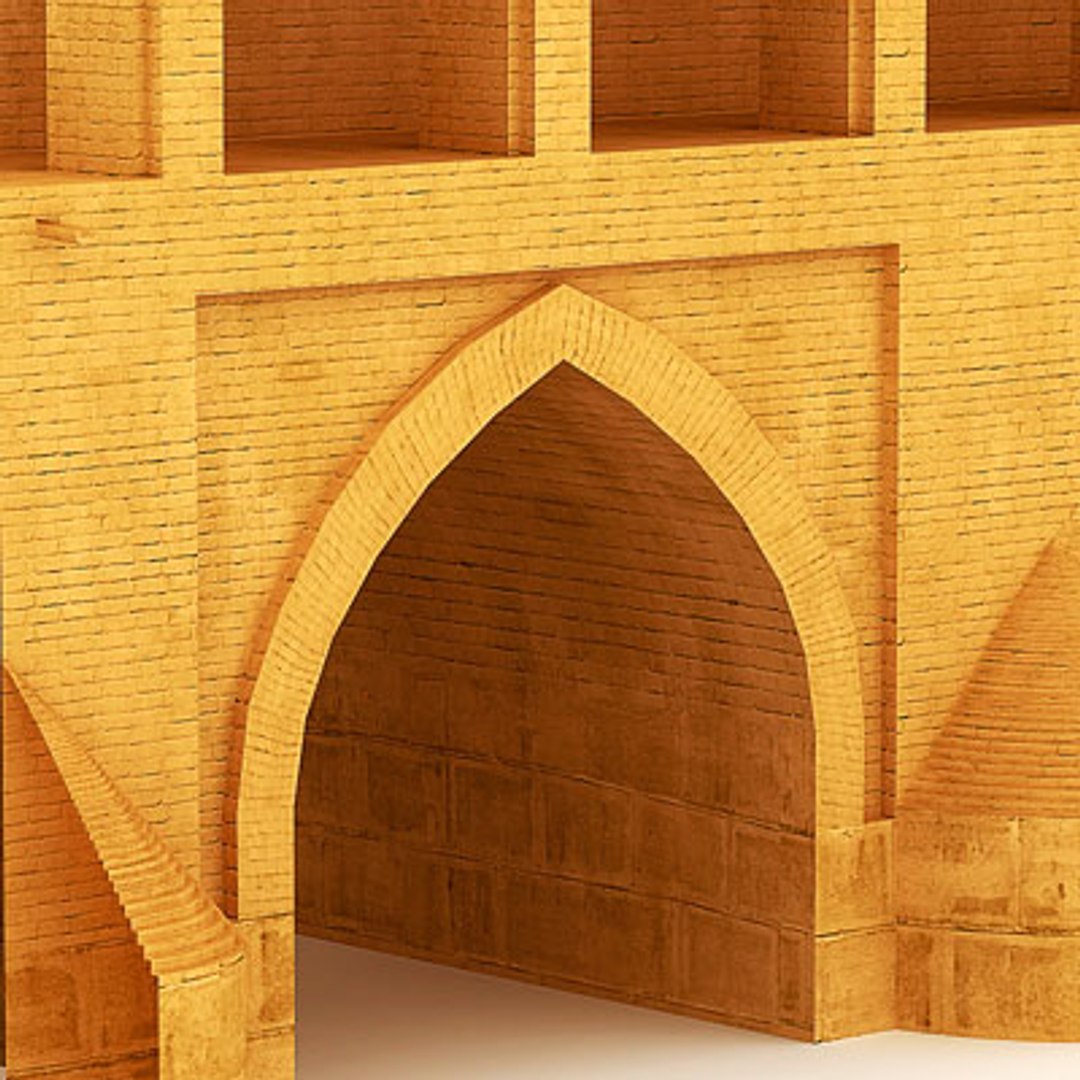 3d Arabic Stone Oriental Bridge Model