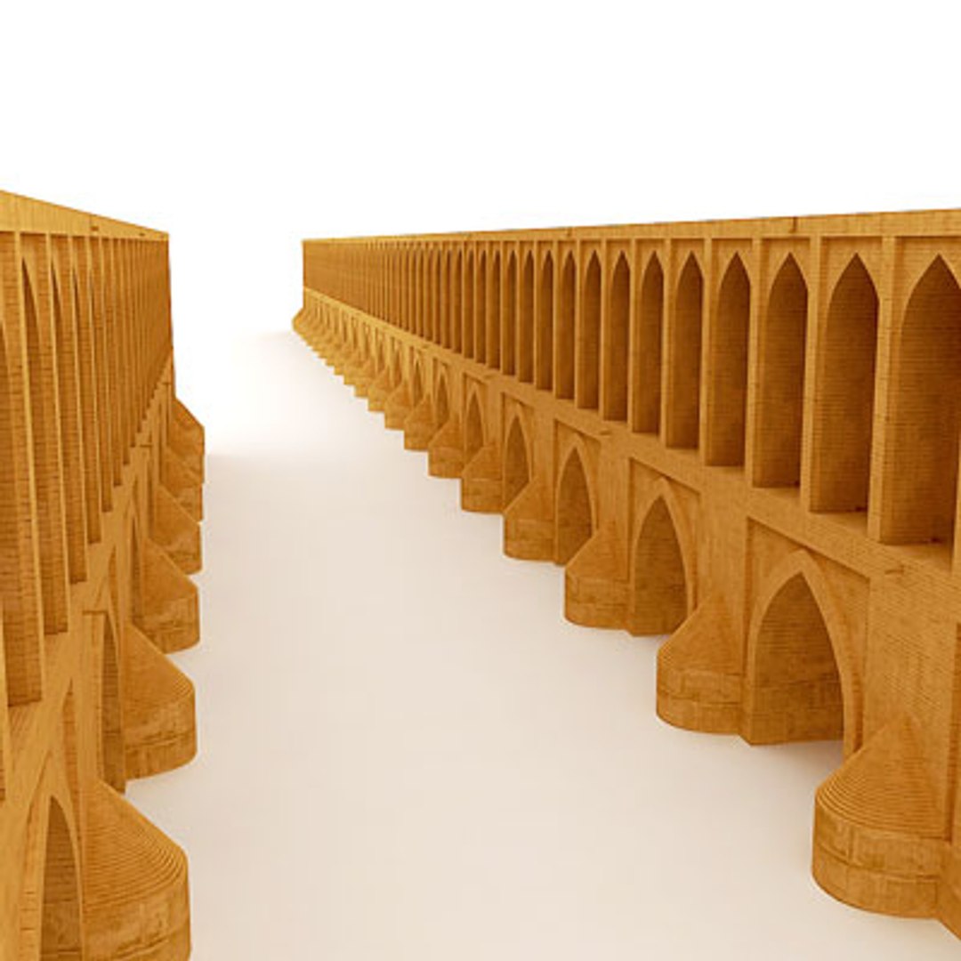 3d Arabic Stone Oriental Bridge Model