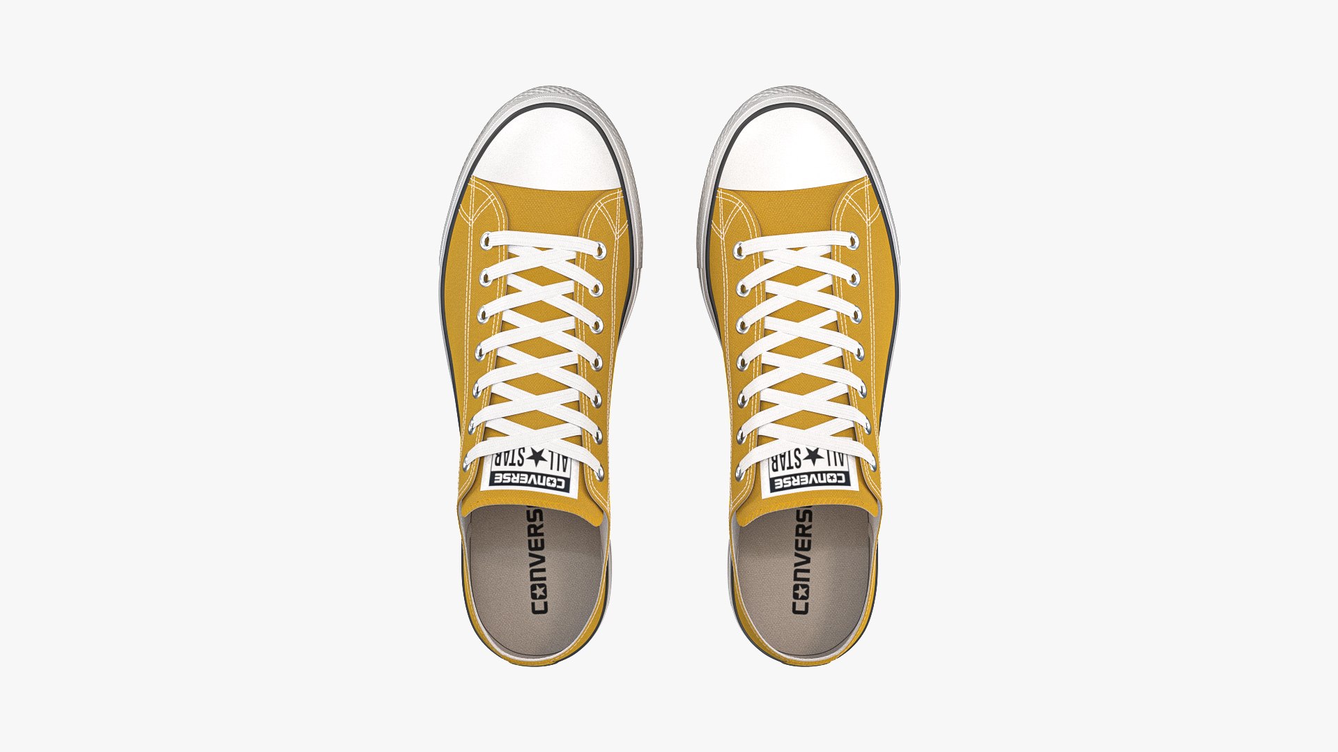 3D Chuck Taylor All Star Lift Platform Low Top Yellow Model ...