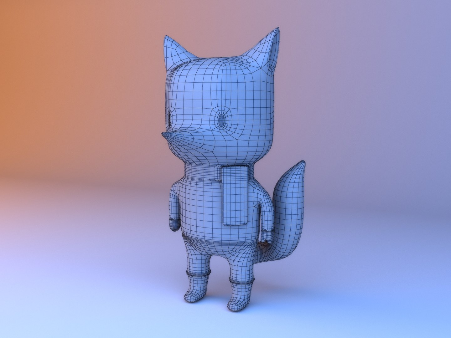 Cute Cartoon White Arctic Fox - Character 3D Model - TurboSquid 1951525