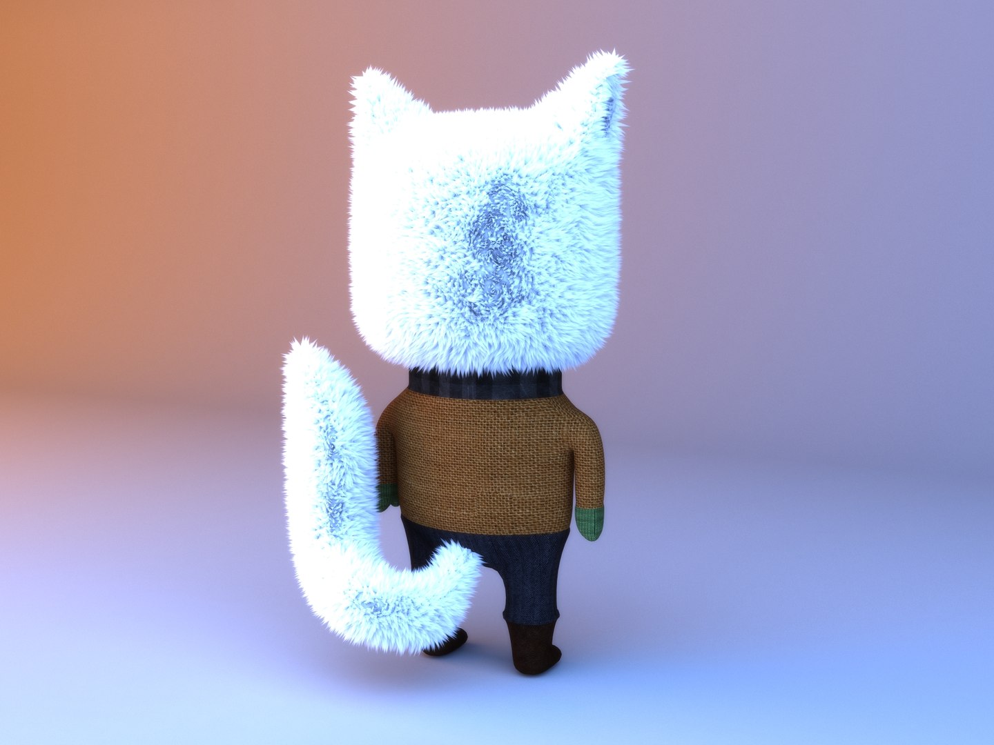 Cute Cartoon White Arctic Fox - Character 3D Model - TurboSquid 1951525