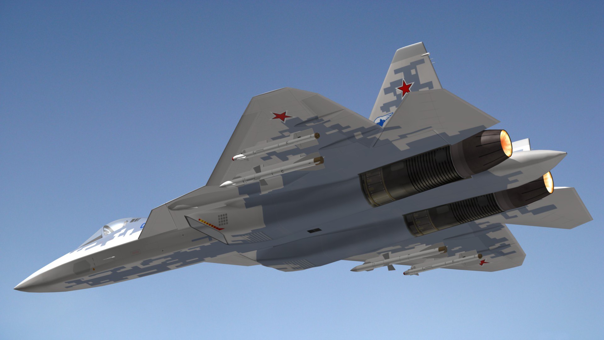 3D Sukhoi SU57 V1 Model - TurboSquid 1771443