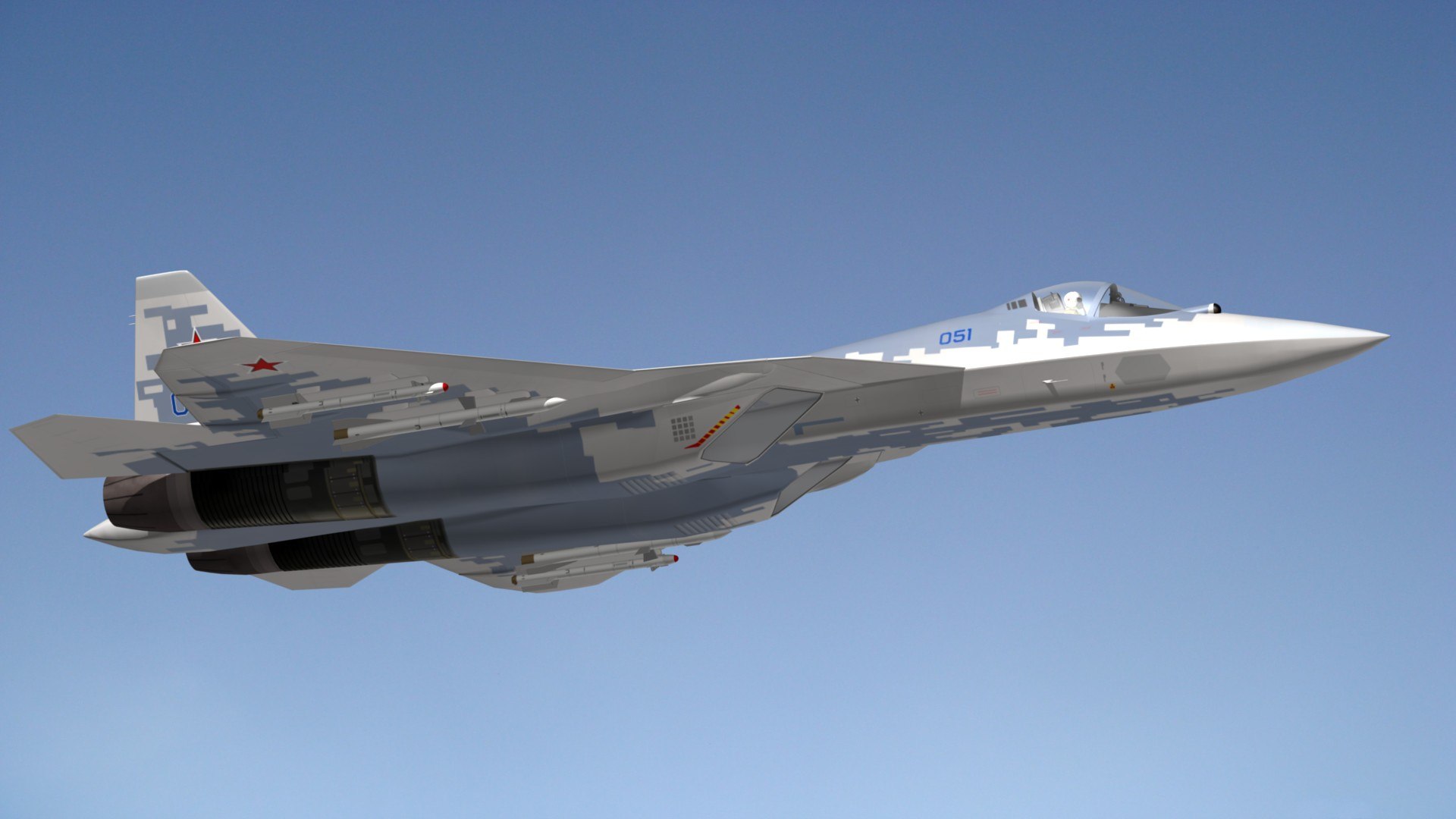 3D Sukhoi SU57 v1 model - TurboSquid 1771443