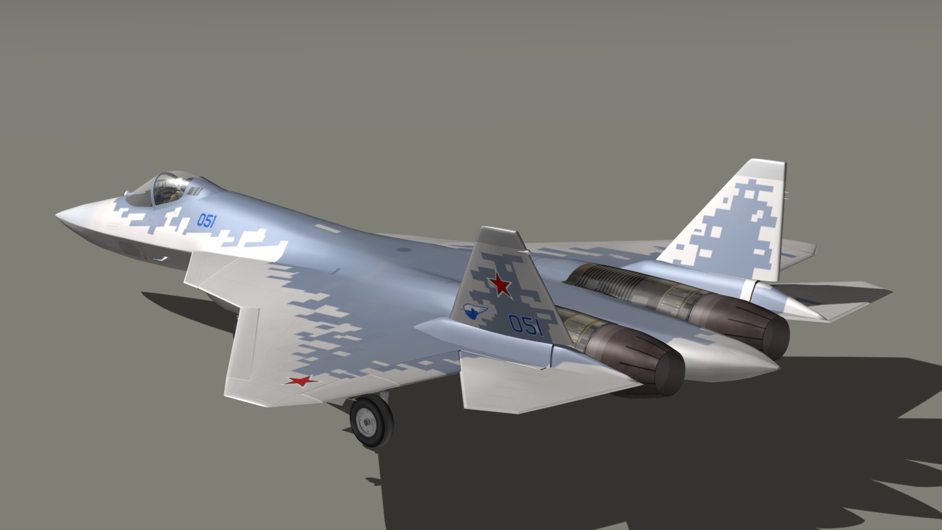 3D Sukhoi SU57 v1 model - TurboSquid 1771443