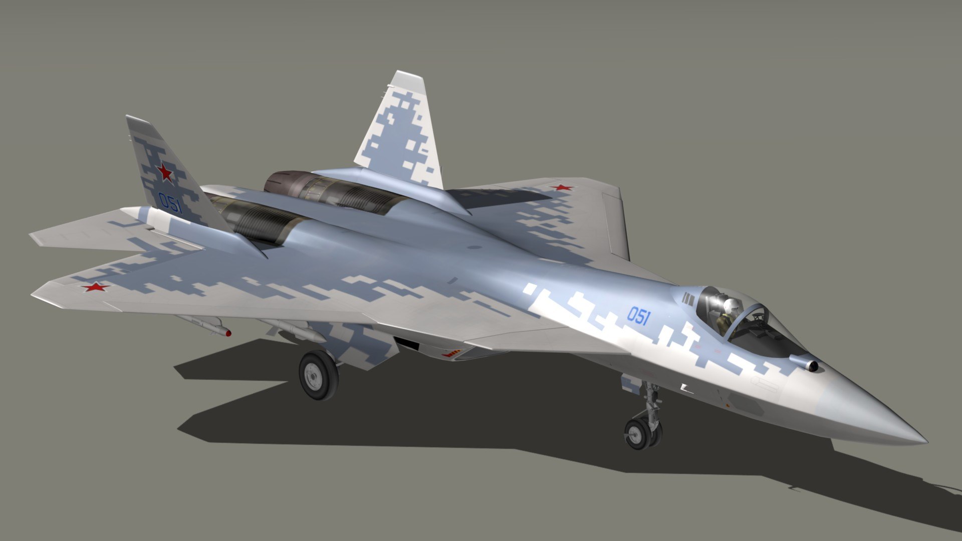 3D Sukhoi SU57 v1 model - TurboSquid 1771443