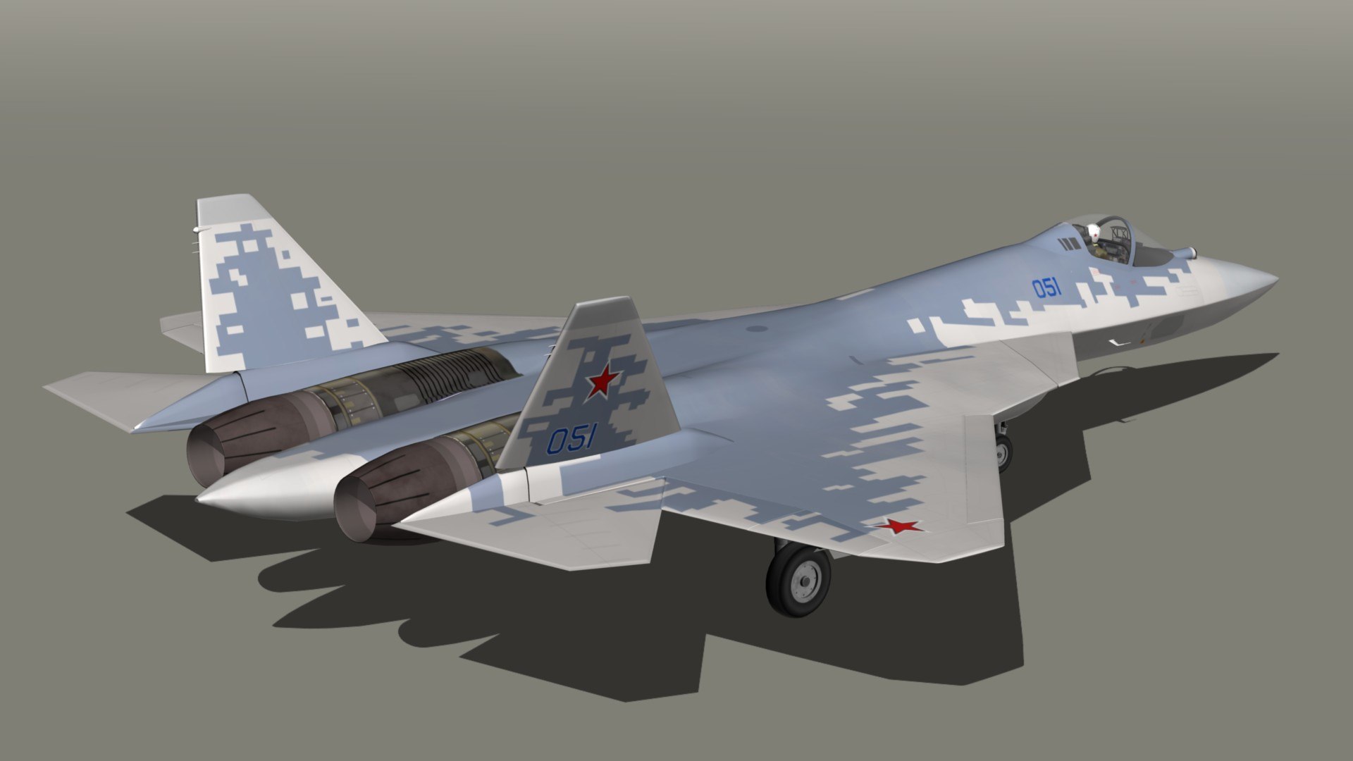 3D Sukhoi SU57 v1 model - TurboSquid 1771443