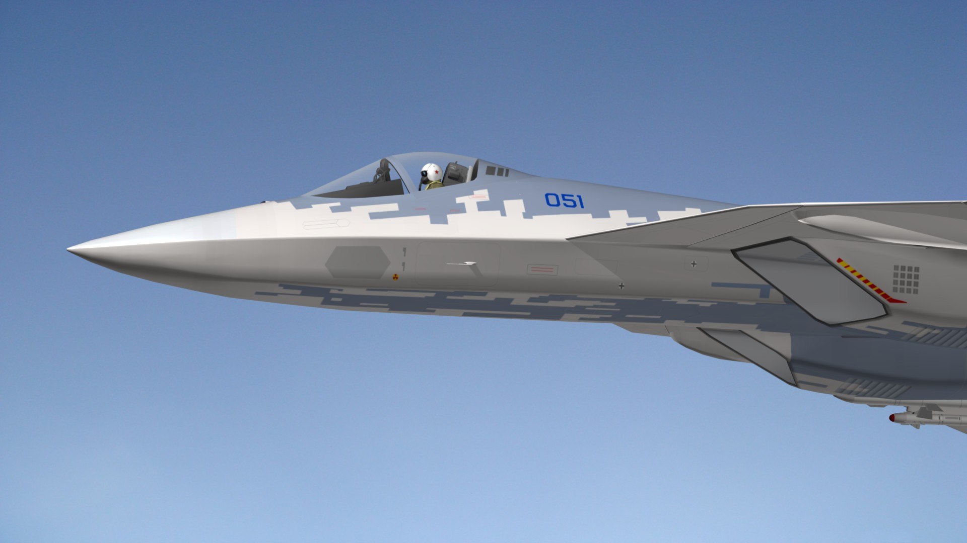 3D Sukhoi SU57 V1 Model - TurboSquid 1771443