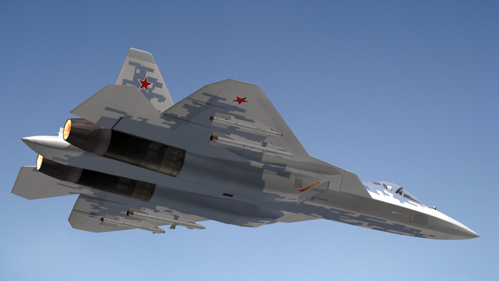 3D Sukhoi SU57 V1 Model - TurboSquid 1771443