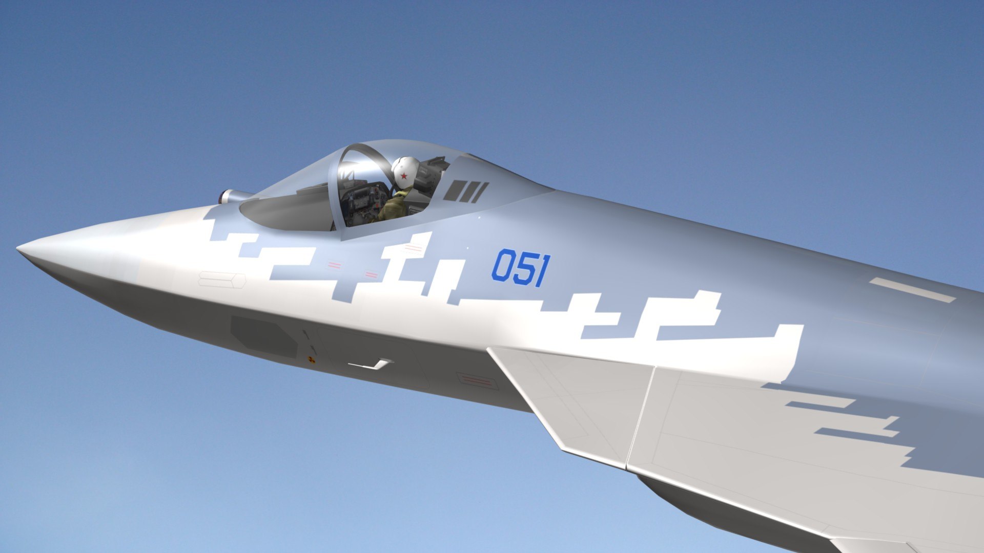 3D Sukhoi SU57 V1 Model - TurboSquid 1771443
