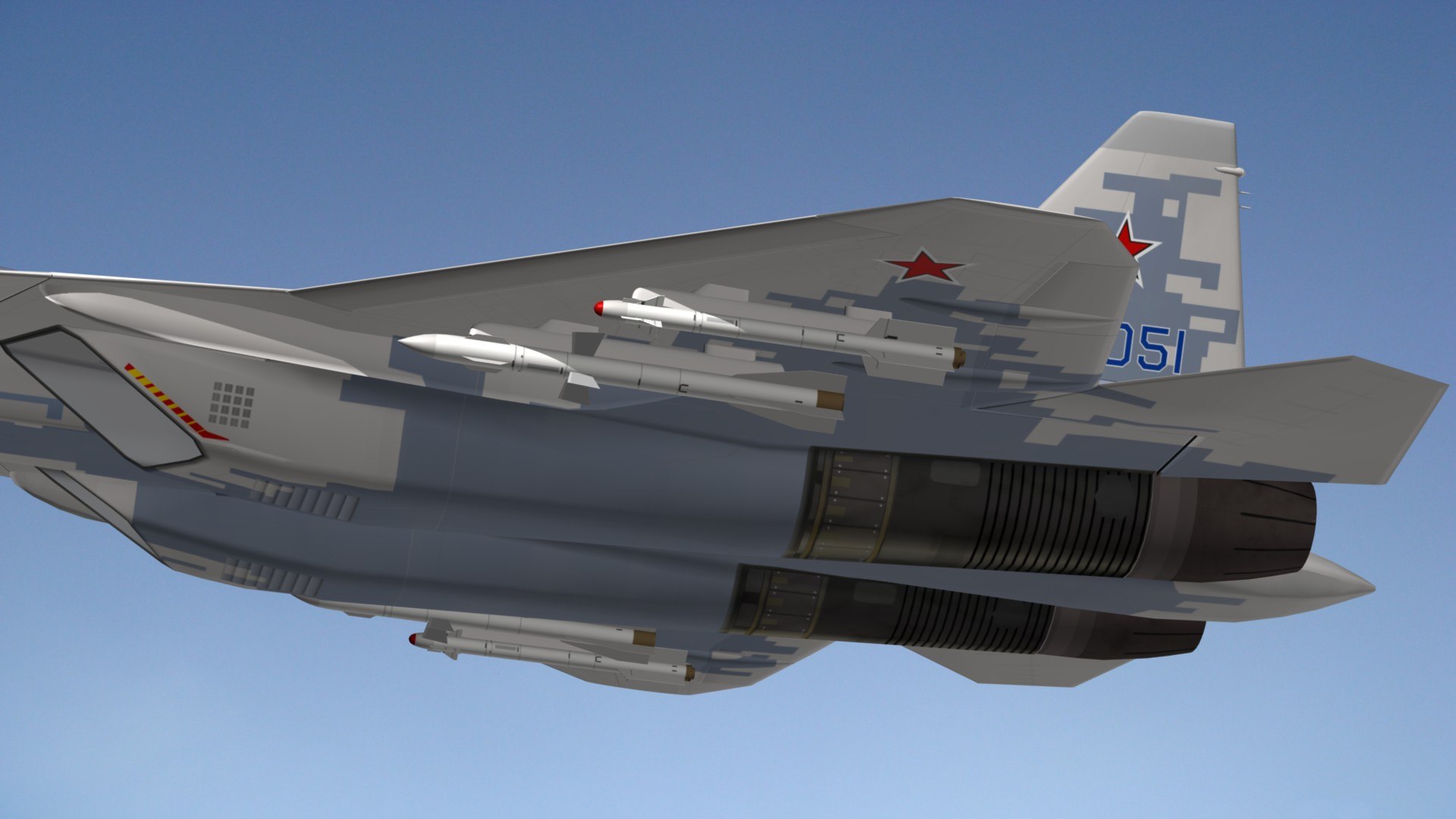 3D Sukhoi SU57 V1 Model - TurboSquid 1771443
