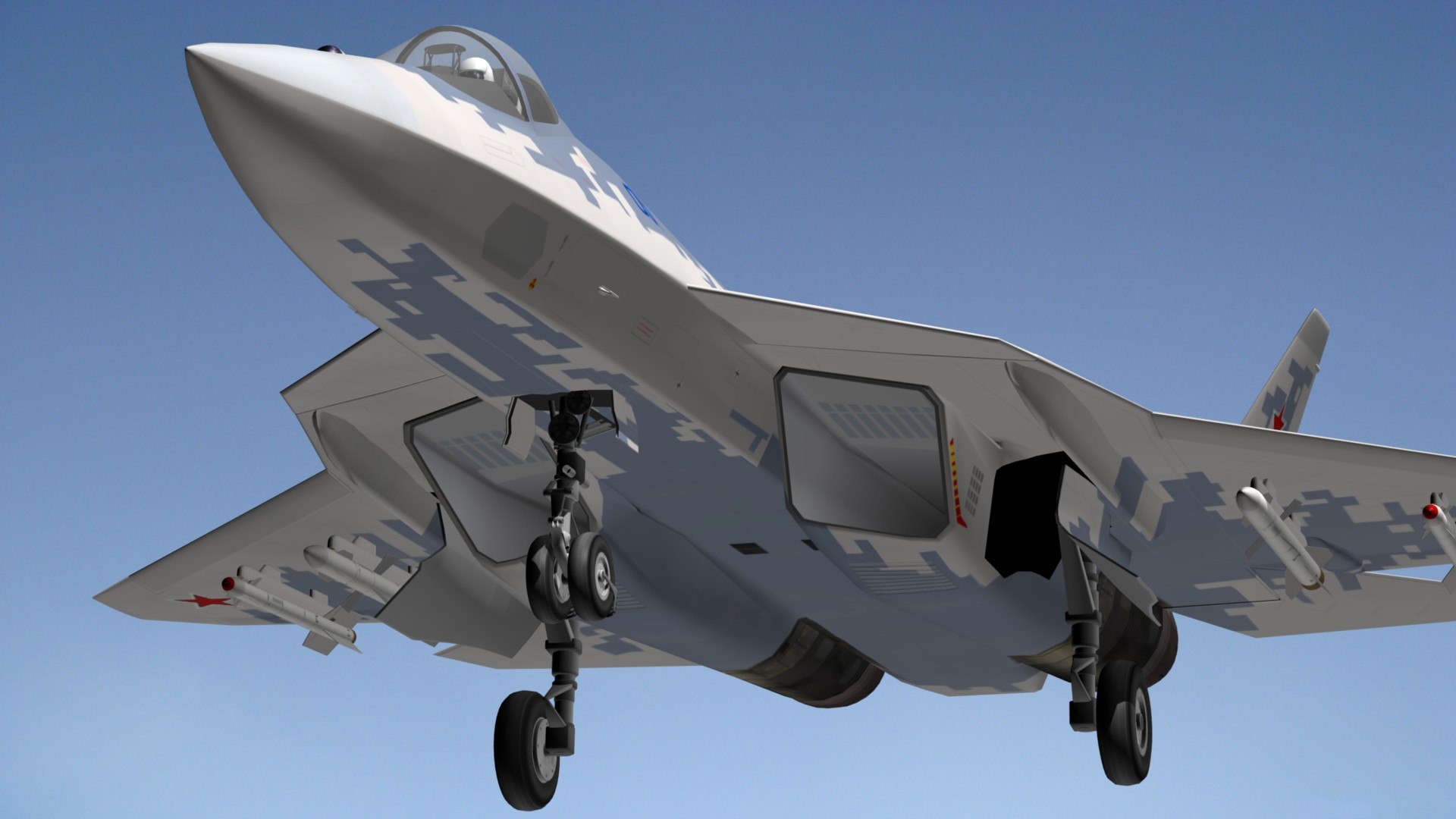 3D Sukhoi SU57 V1 Model - TurboSquid 1771443