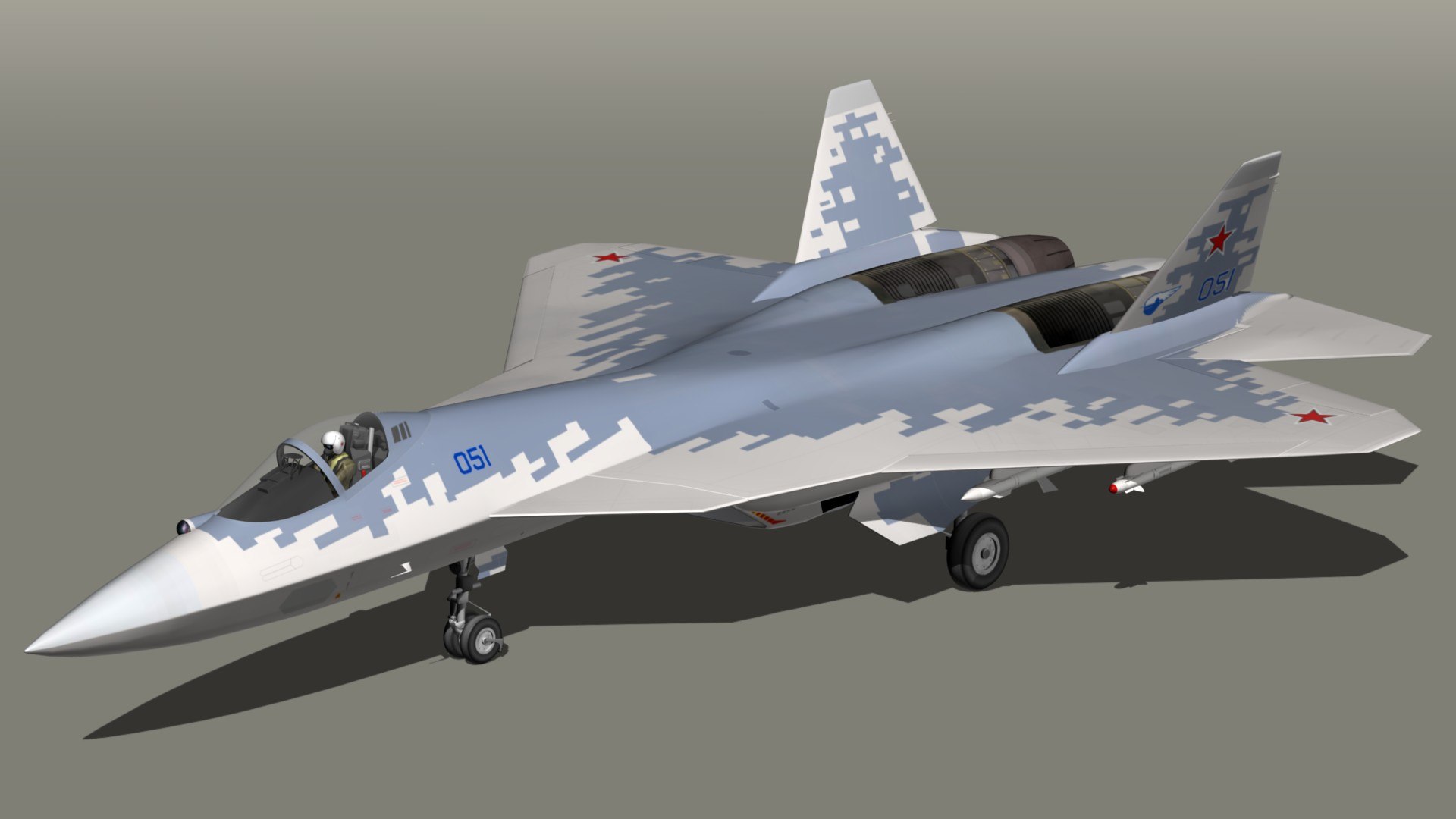3D Sukhoi SU57 V1 Model - TurboSquid 1771443