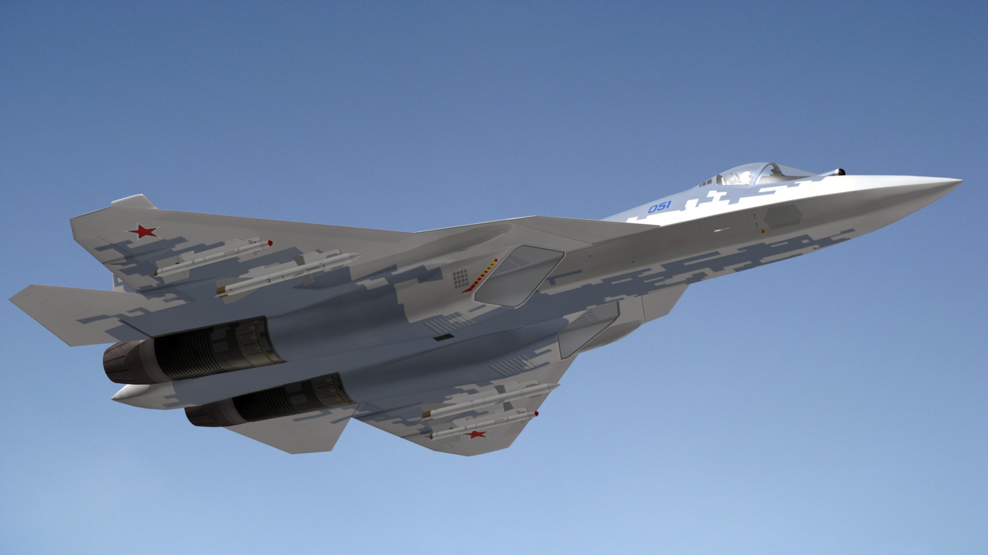 3D Sukhoi SU57 V1 Model - TurboSquid 1771443