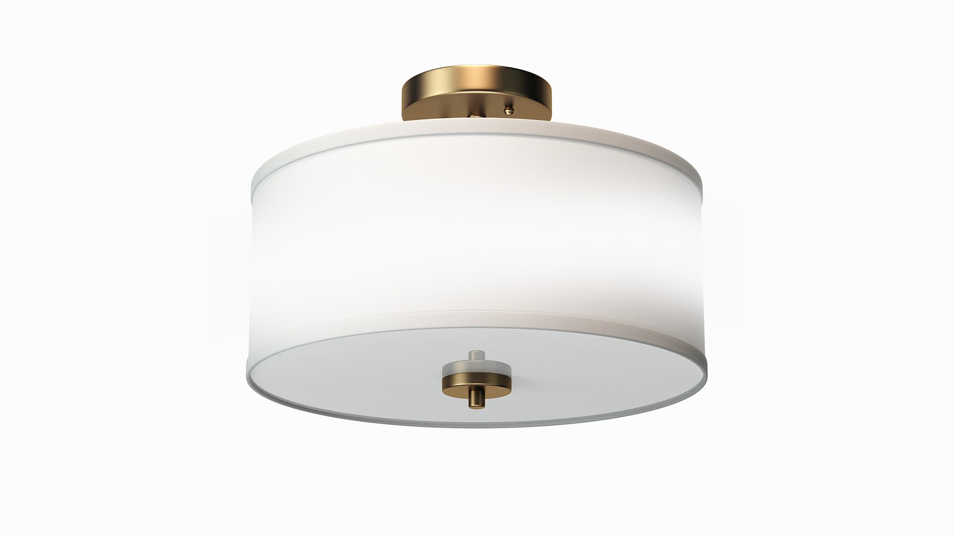 Aaru Fabric Semi Flush Mount Model - TurboSquid 2028658