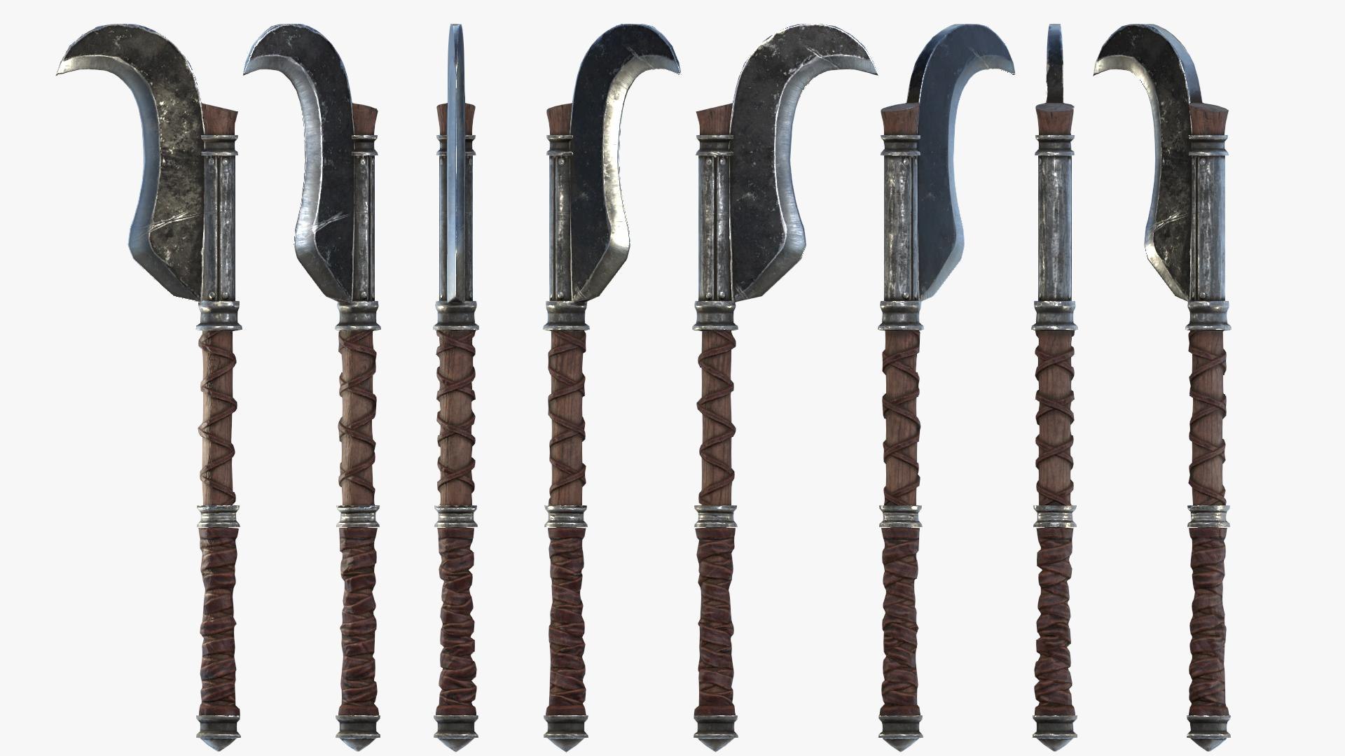 Fantasy Axe RPG Hooked Axe Brush Bush Hook Ditch Bank Blade Axe Broad ...