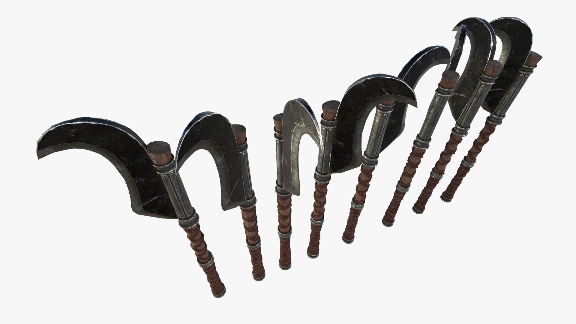 Fantasy Axe RPG Hooked Axe Brush Bush Hook Ditch Bank Blade Axe Broad ...