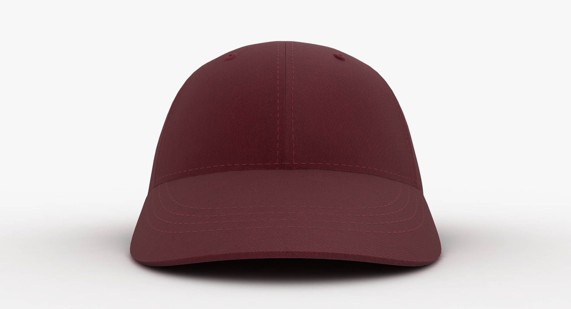 3D Model Baseball Hat Dark Red - TurboSquid 1180346