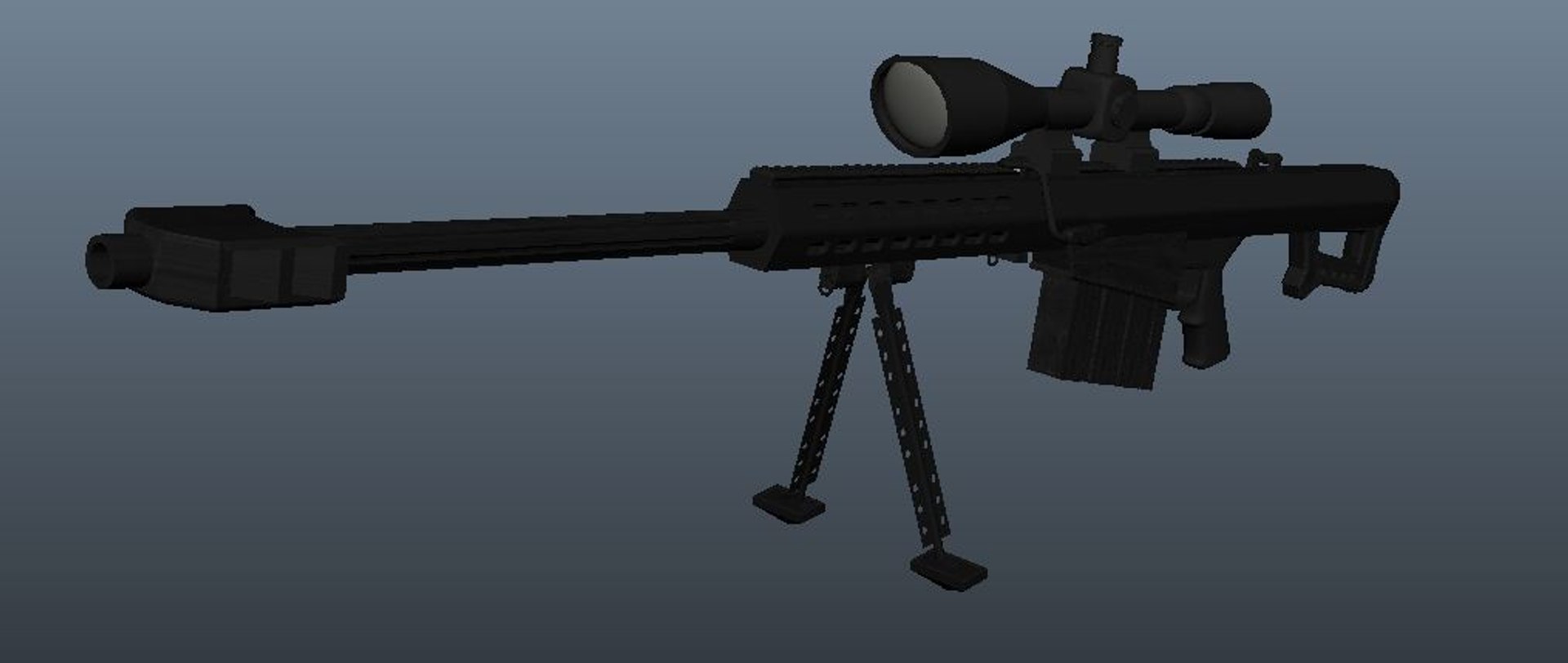 3d Model M82 Sniper Rifle
