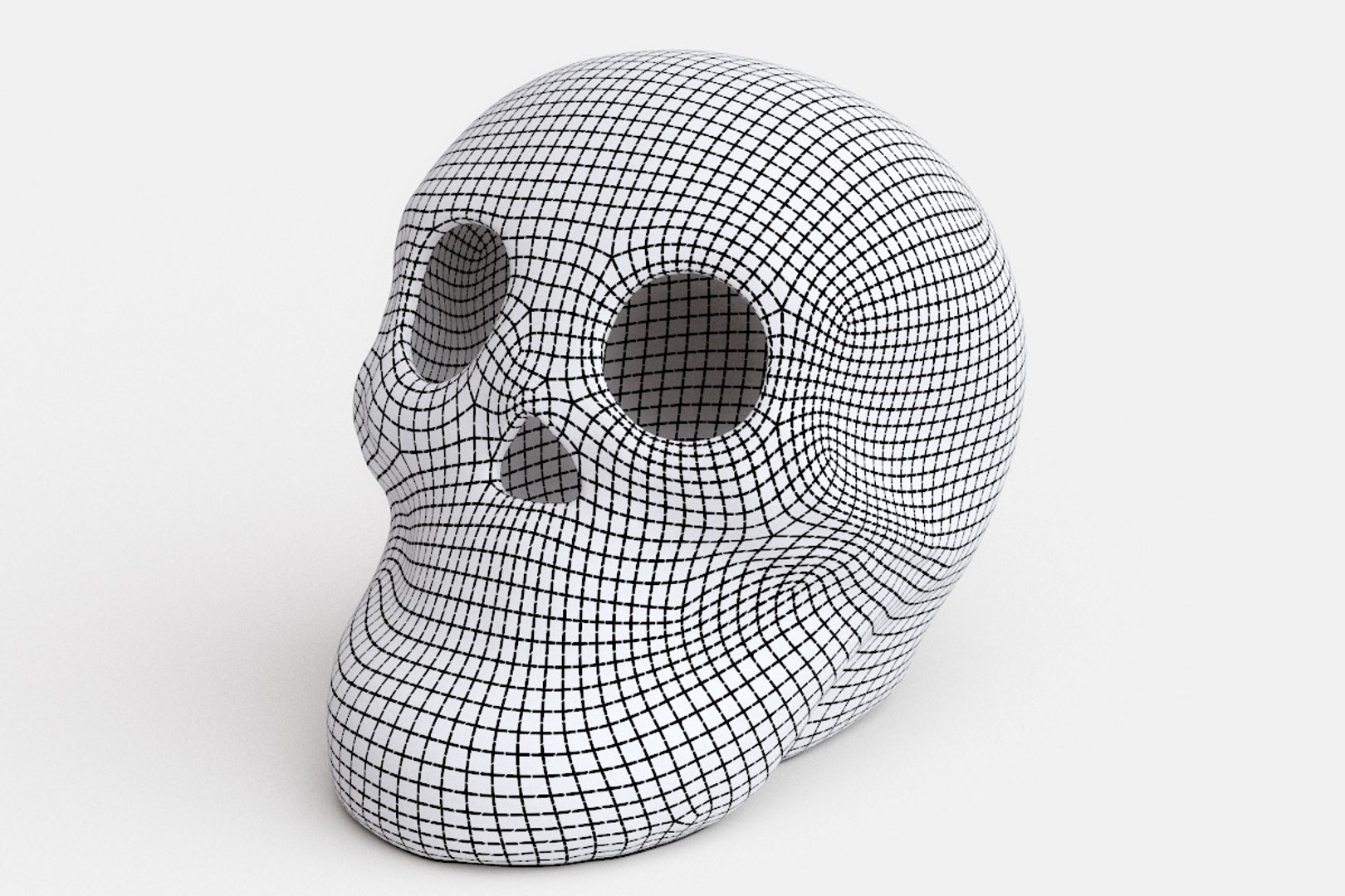 Scanned Painted Mexican Skull Max