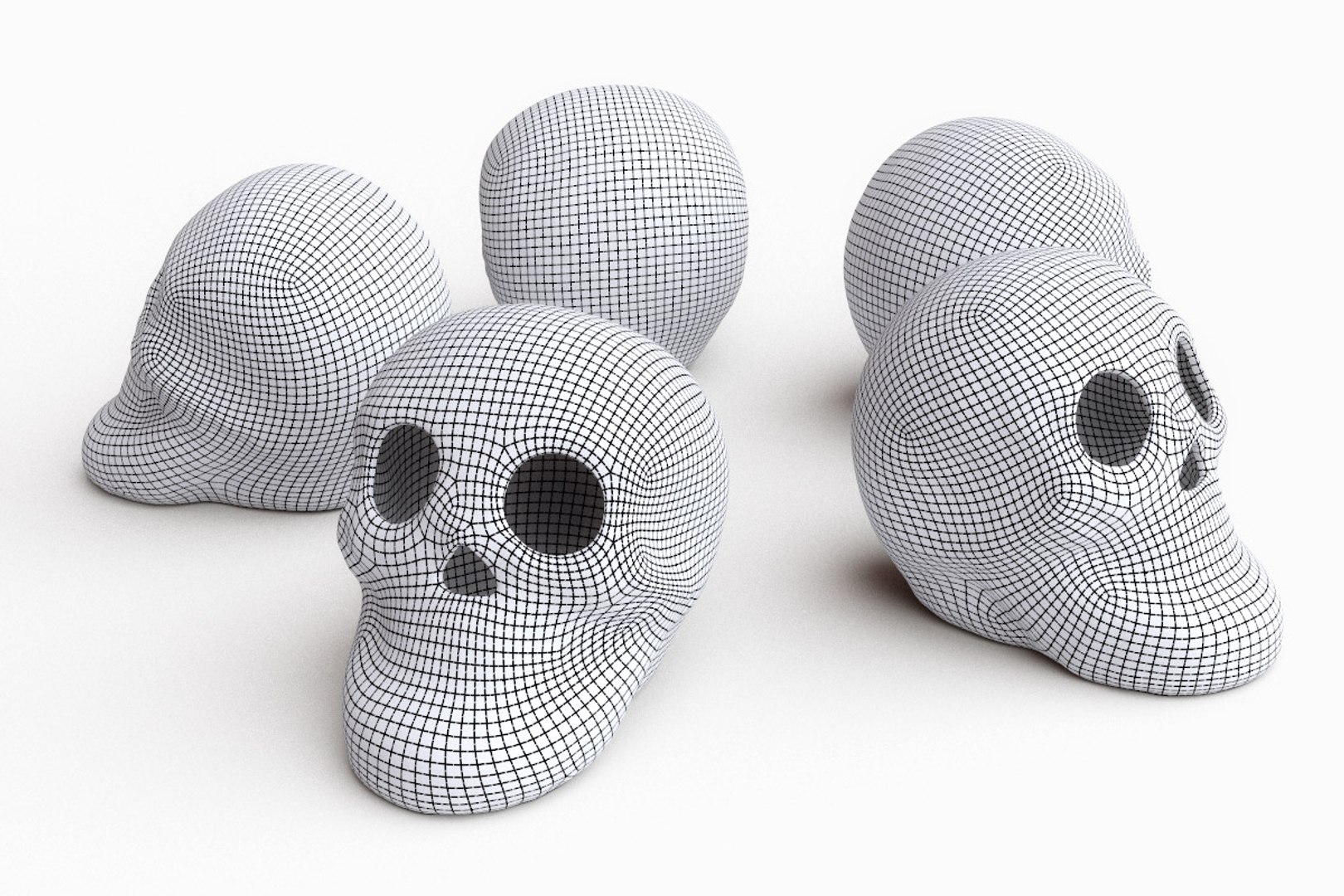 Scanned Painted Mexican Skull Max