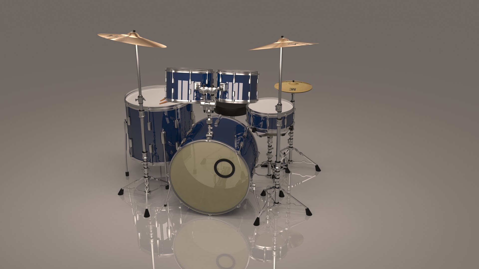 3D Drum Set model - TurboSquid 1838928