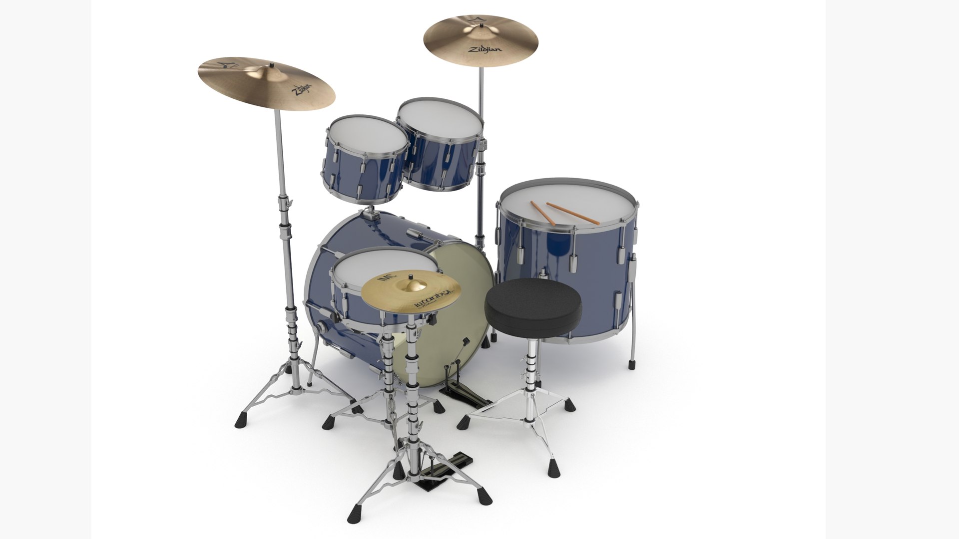 3D Drum Set model - TurboSquid 1838928