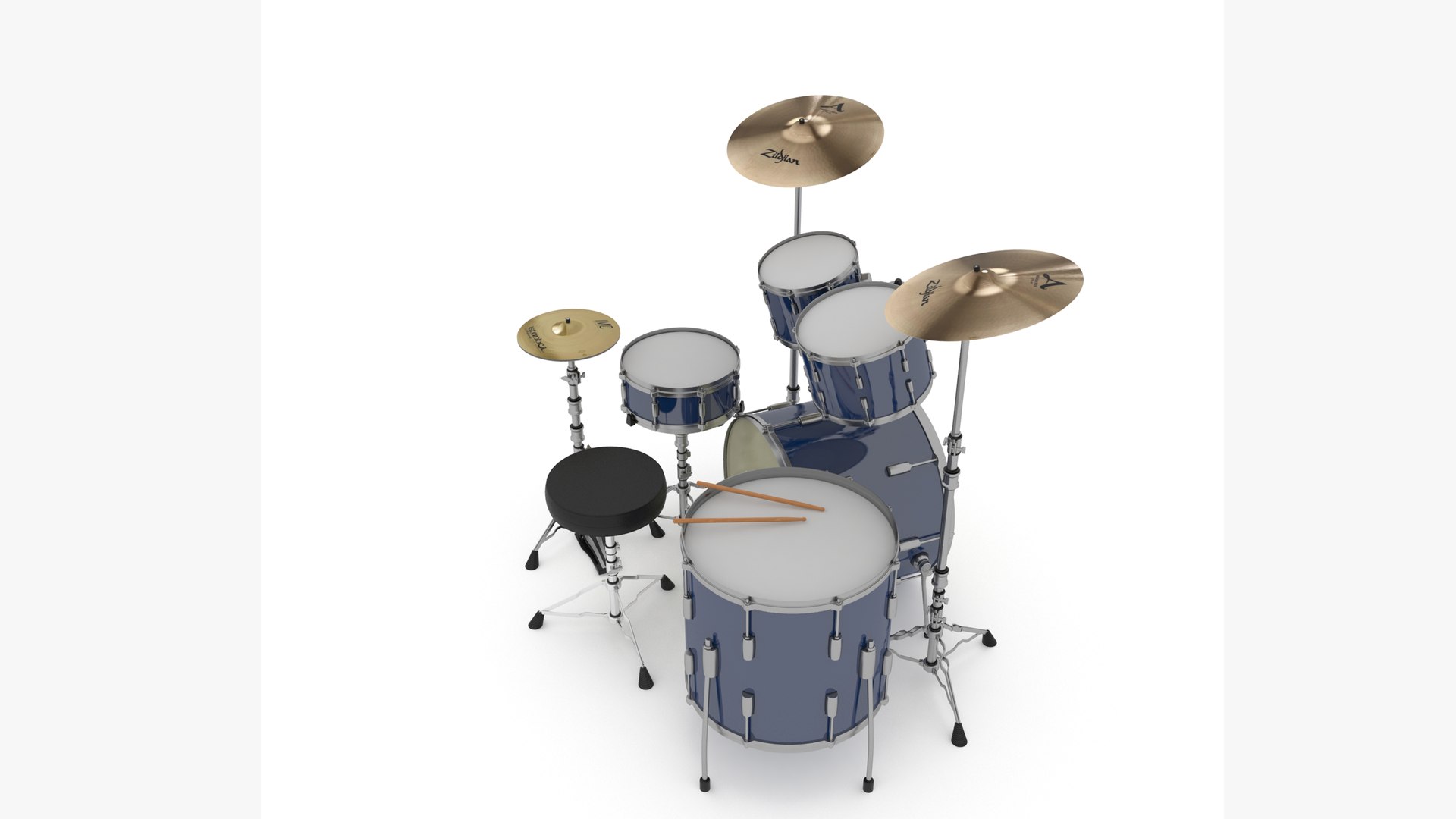 3D Drum Set model - TurboSquid 1838928