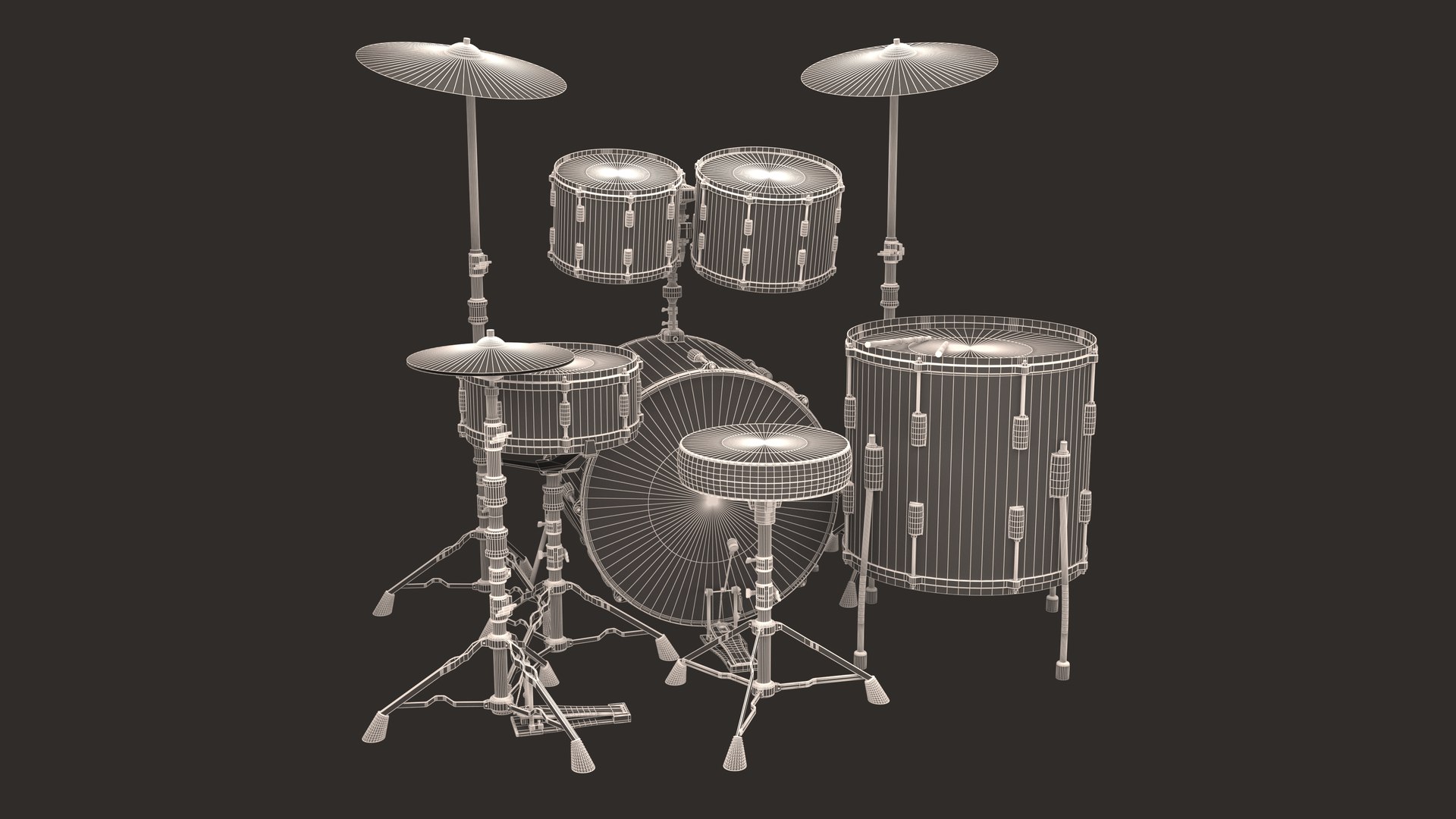 3D Drum Set model - TurboSquid 1838928