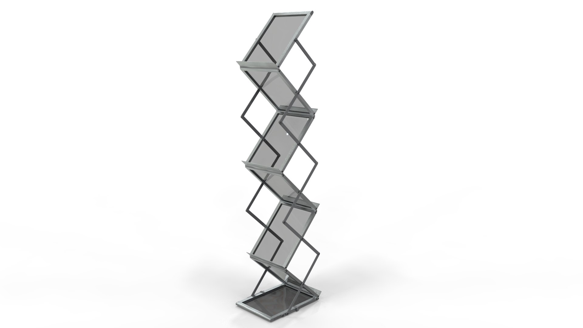 Zig Zag Acrylic Brochure Stand 3D Model - TurboSquid 2535356