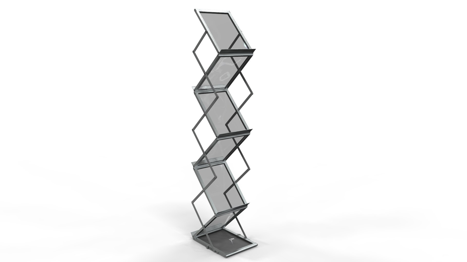 Zig Zag Acrylic Brochure Stand 3D Model - TurboSquid 2535356
