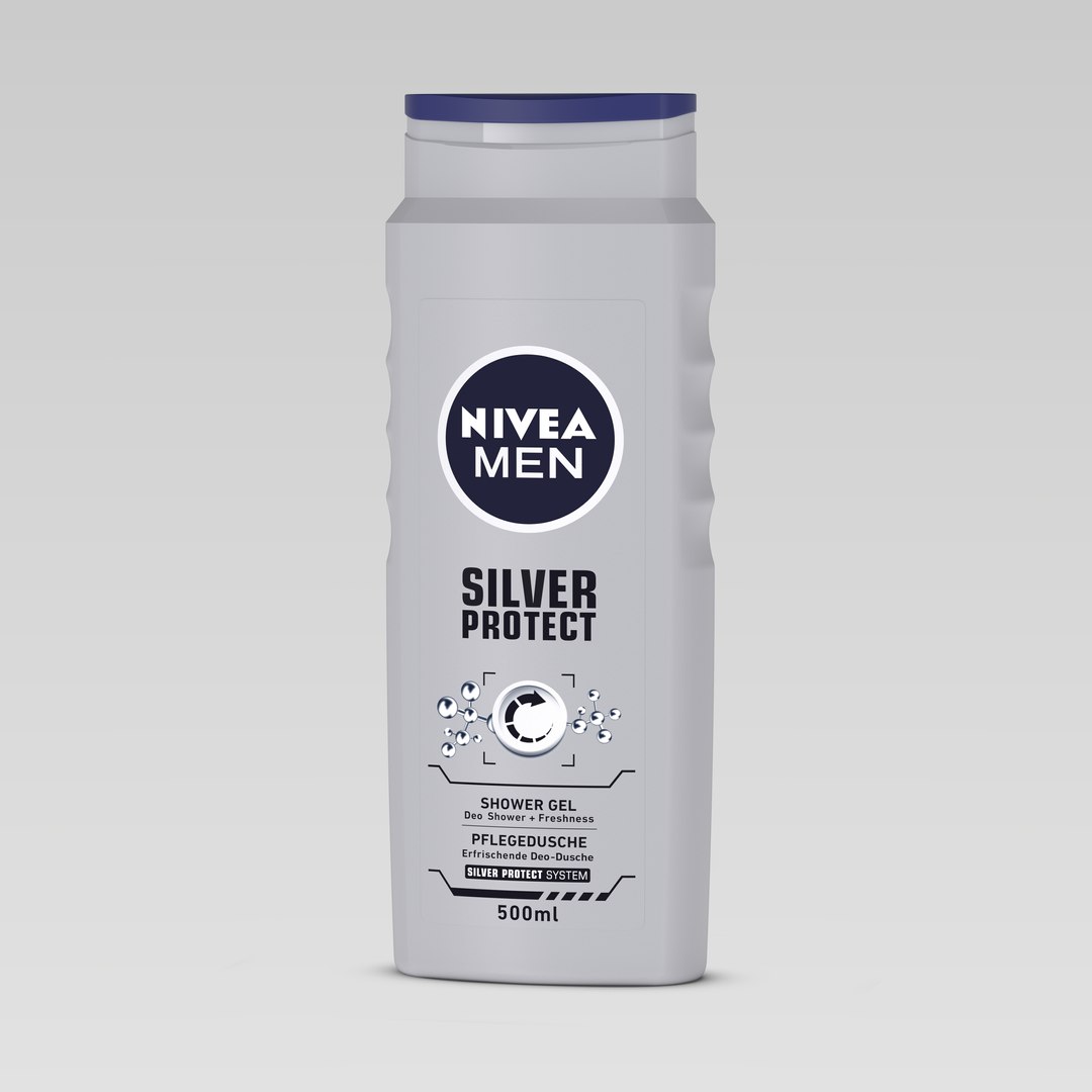 3D NIVEA MEN Silver Protect 500 Ml - TurboSquid 2017447