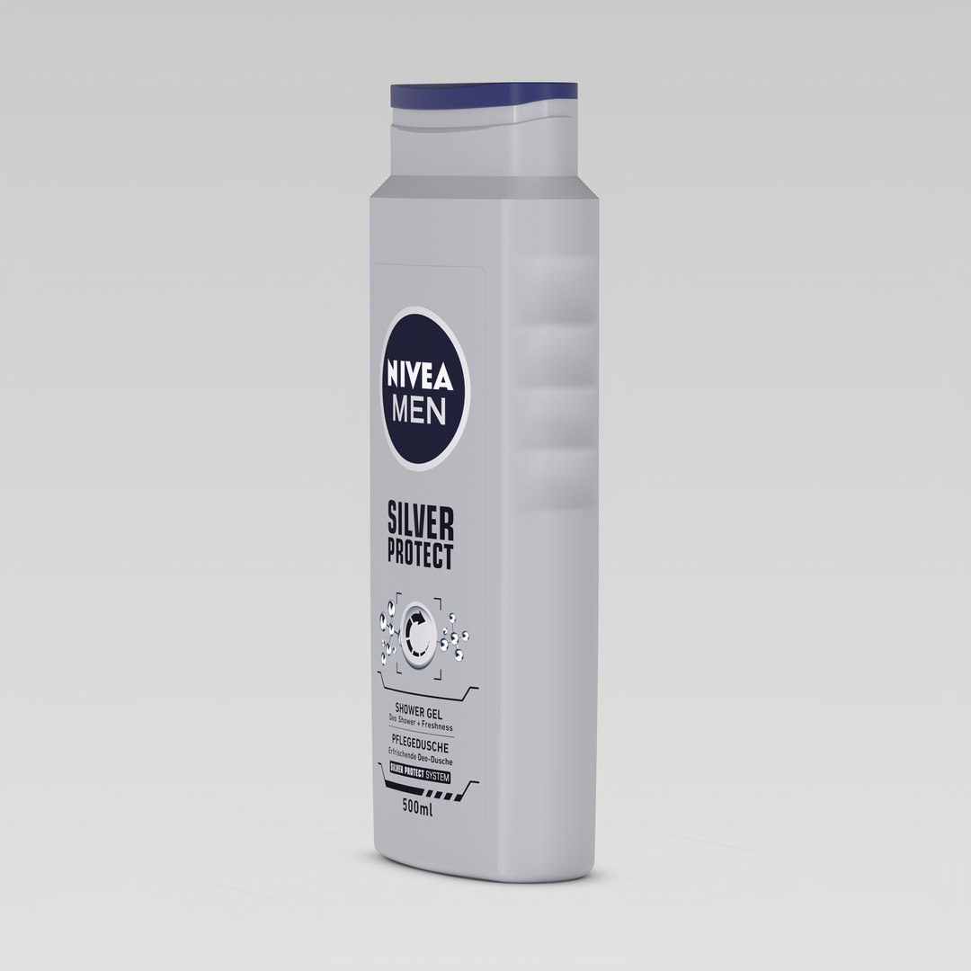 3D NIVEA MEN Silver Protect 500 Ml - TurboSquid 2017447