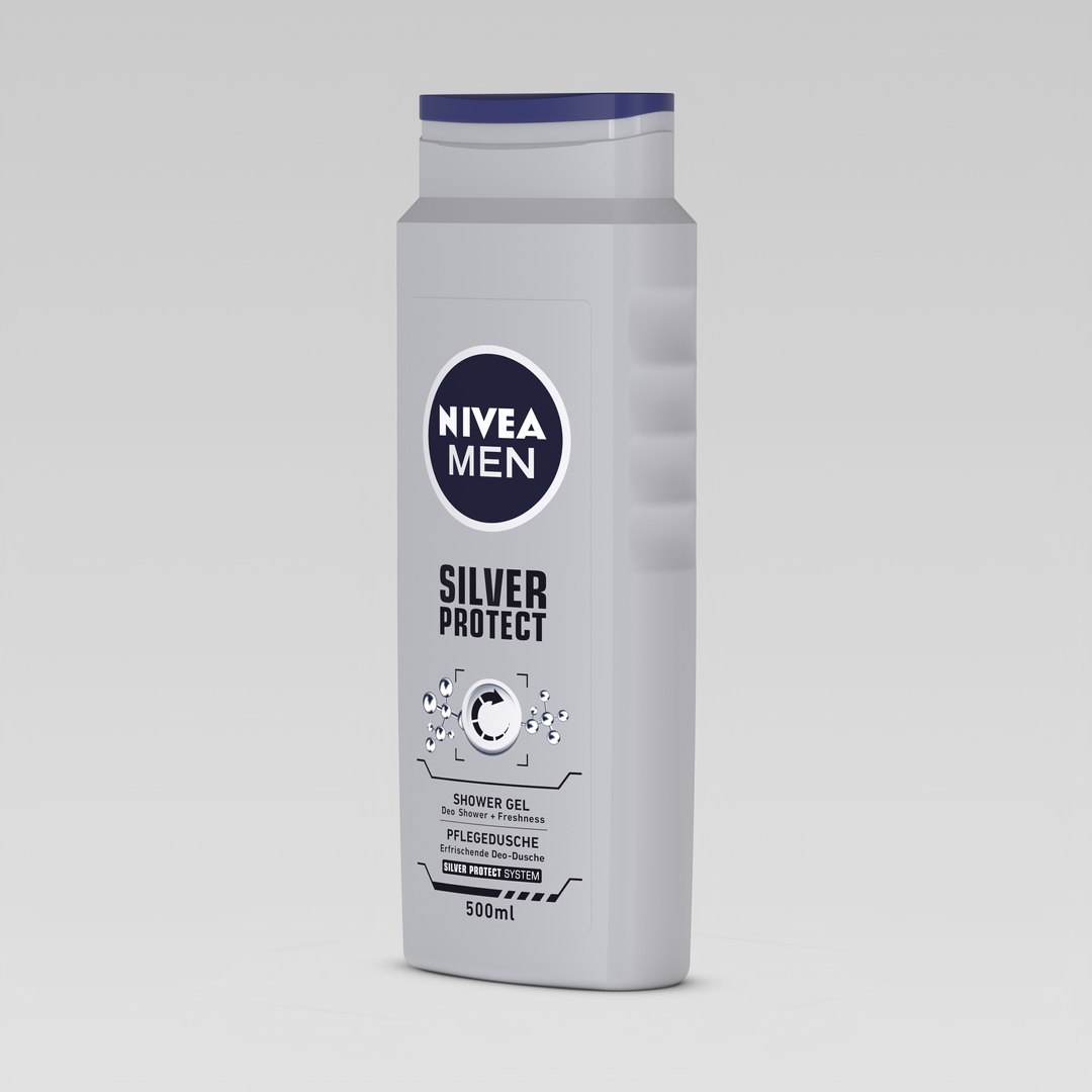3D NIVEA MEN Silver Protect 500 Ml - TurboSquid 2017447