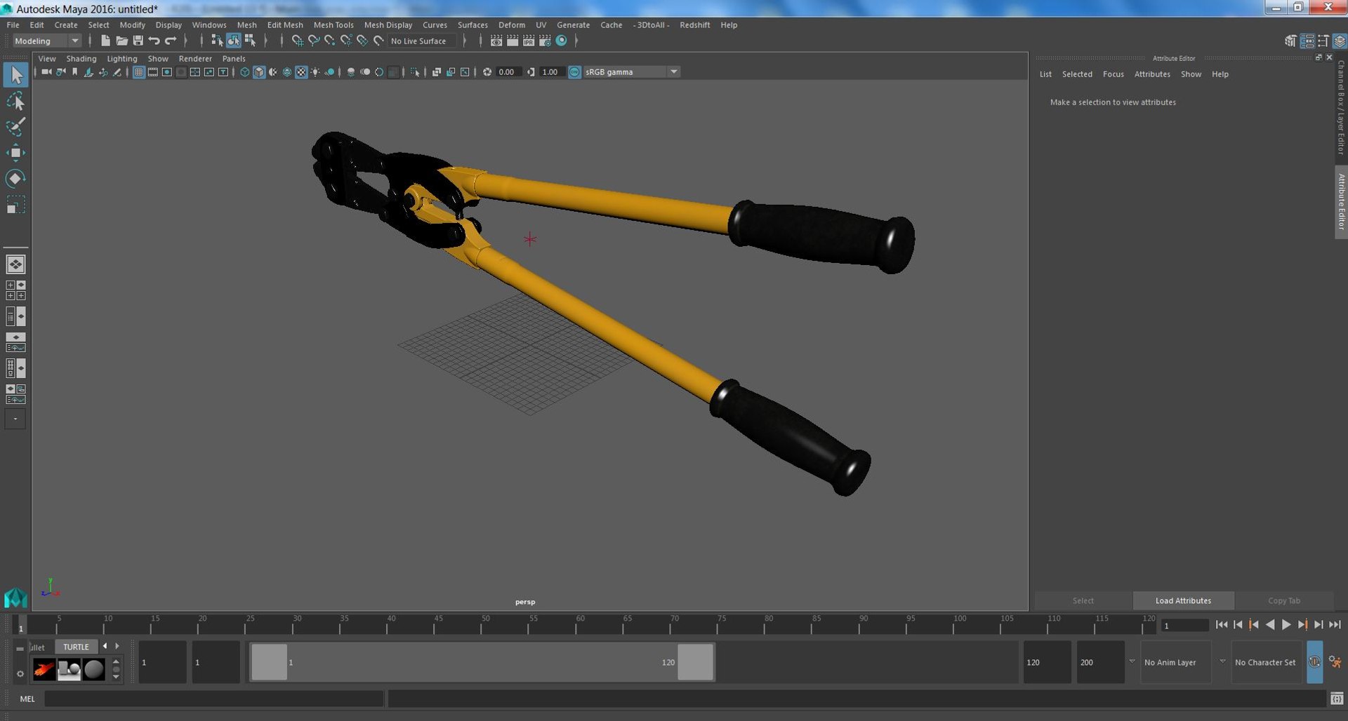 3D Hand Tool Bolt Cutter Yellow - TurboSquid 2224914