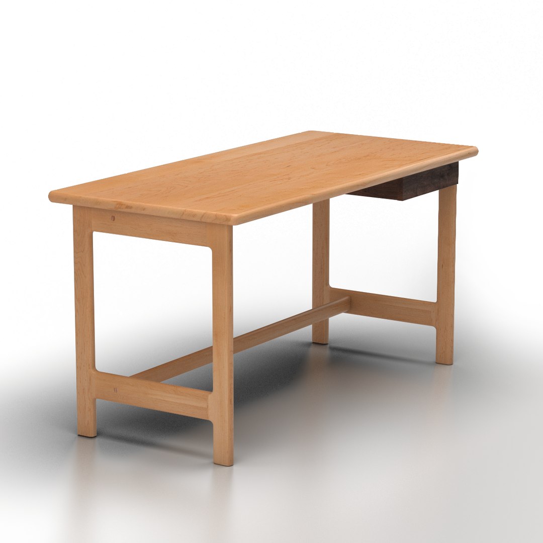 Desk Maple Ishitani 3d Model