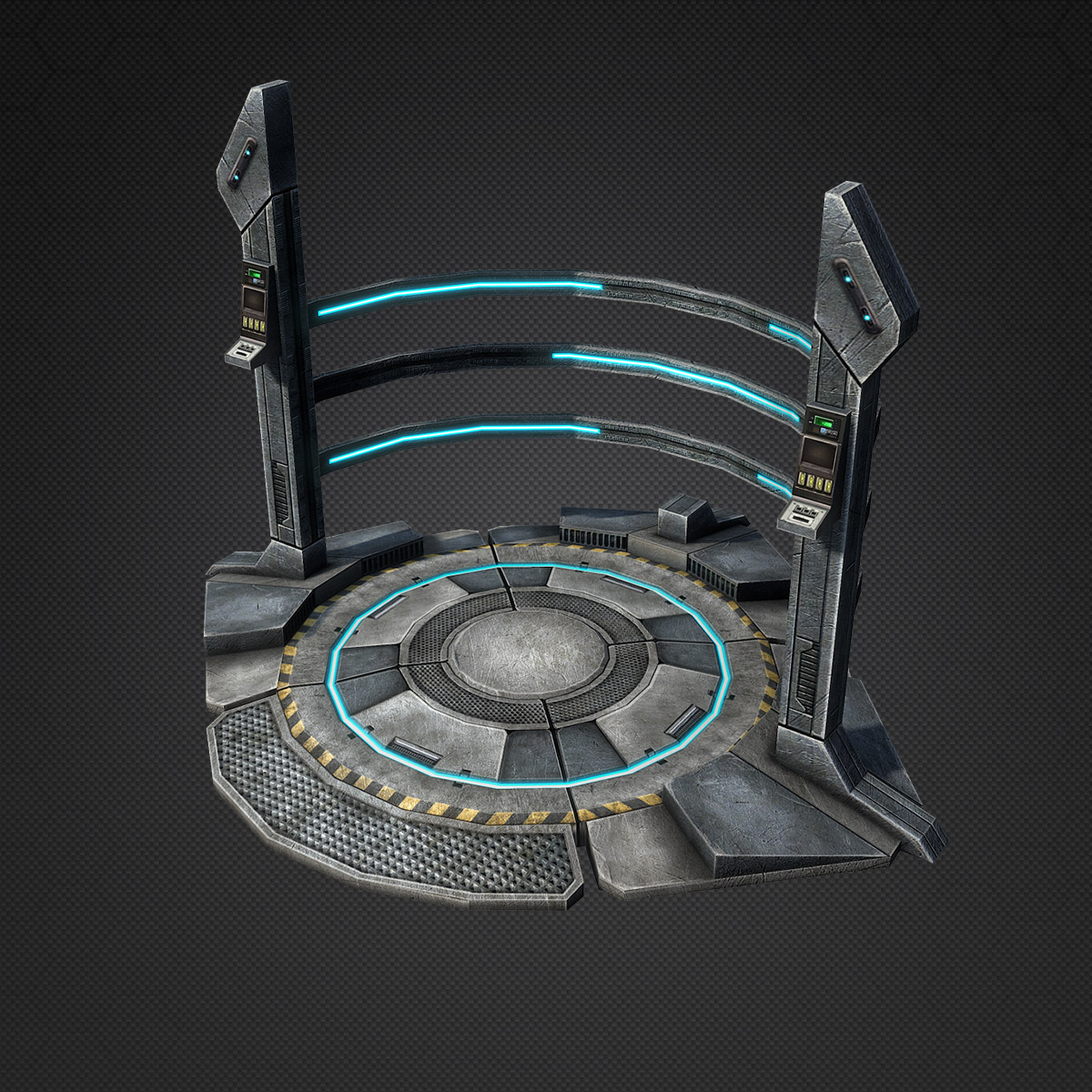 3d sci-fi teleporter