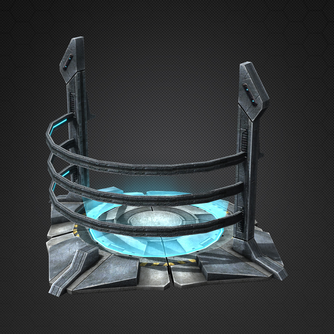 3d sci-fi teleporter