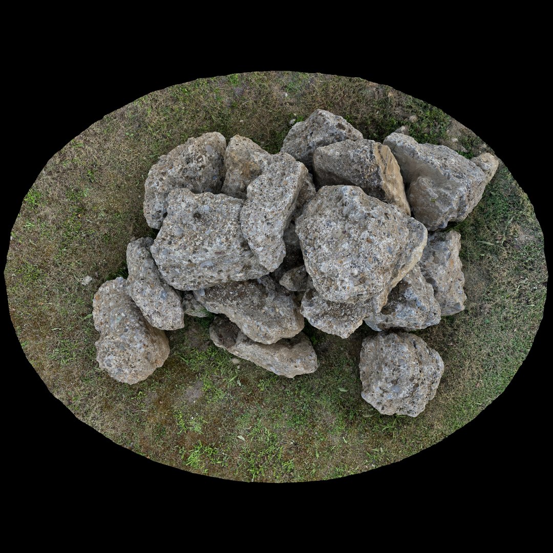 3D Model Gravel Rock Pile 01 - 3D Photogrammetry Model Scan Of Pile Of ...