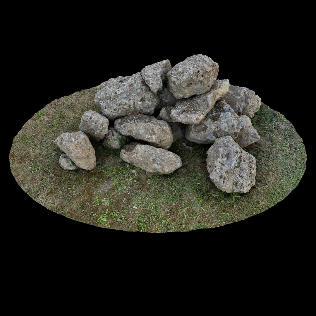 3D Model Gravel Rock Pile 01 - 3D Photogrammetry Model Scan Of Pile Of ...