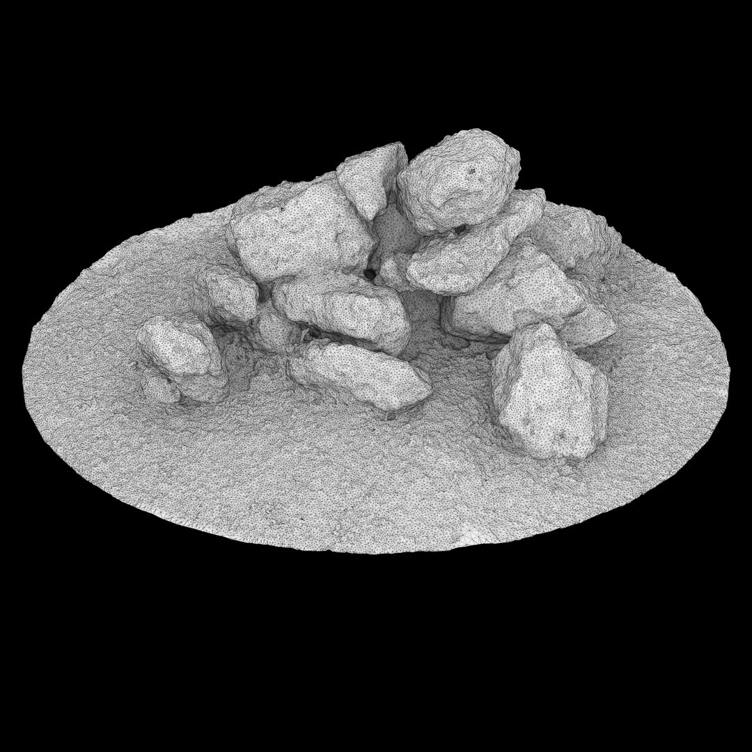 3D Model Gravel Rock Pile 01 - 3D Photogrammetry Model Scan Of Pile Of ...