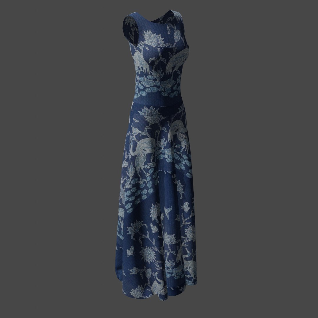 3D Model Dress Batik - TurboSquid 1438627