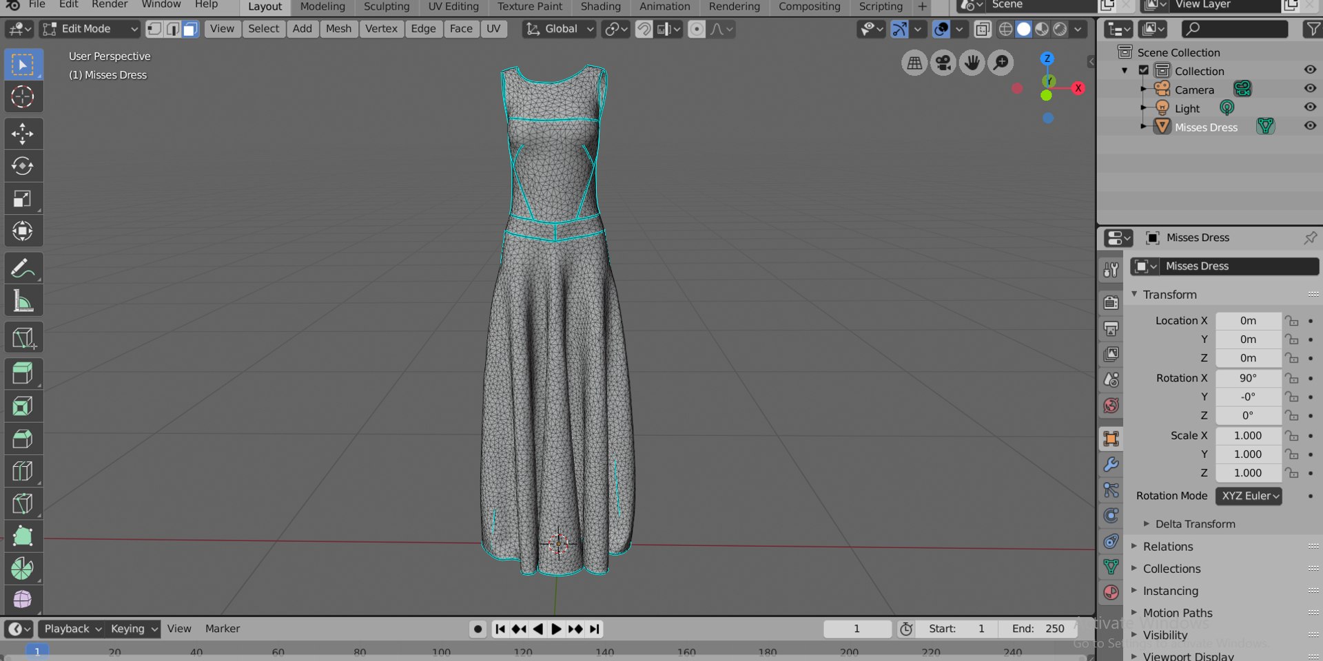 3D Model Dress Batik - TurboSquid 1438627