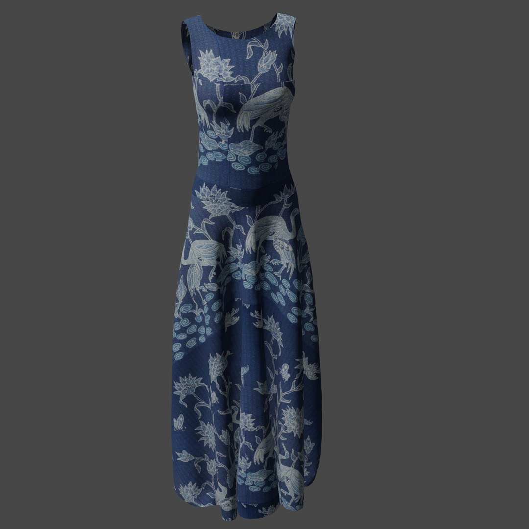 3D Model Dress Batik - TurboSquid 1438627