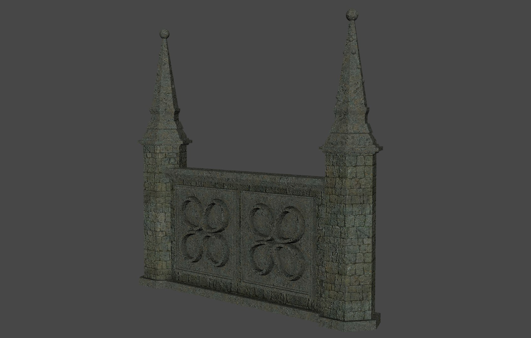 Fantasy Ancient Pillar Fence 3D - TurboSquid 1764116