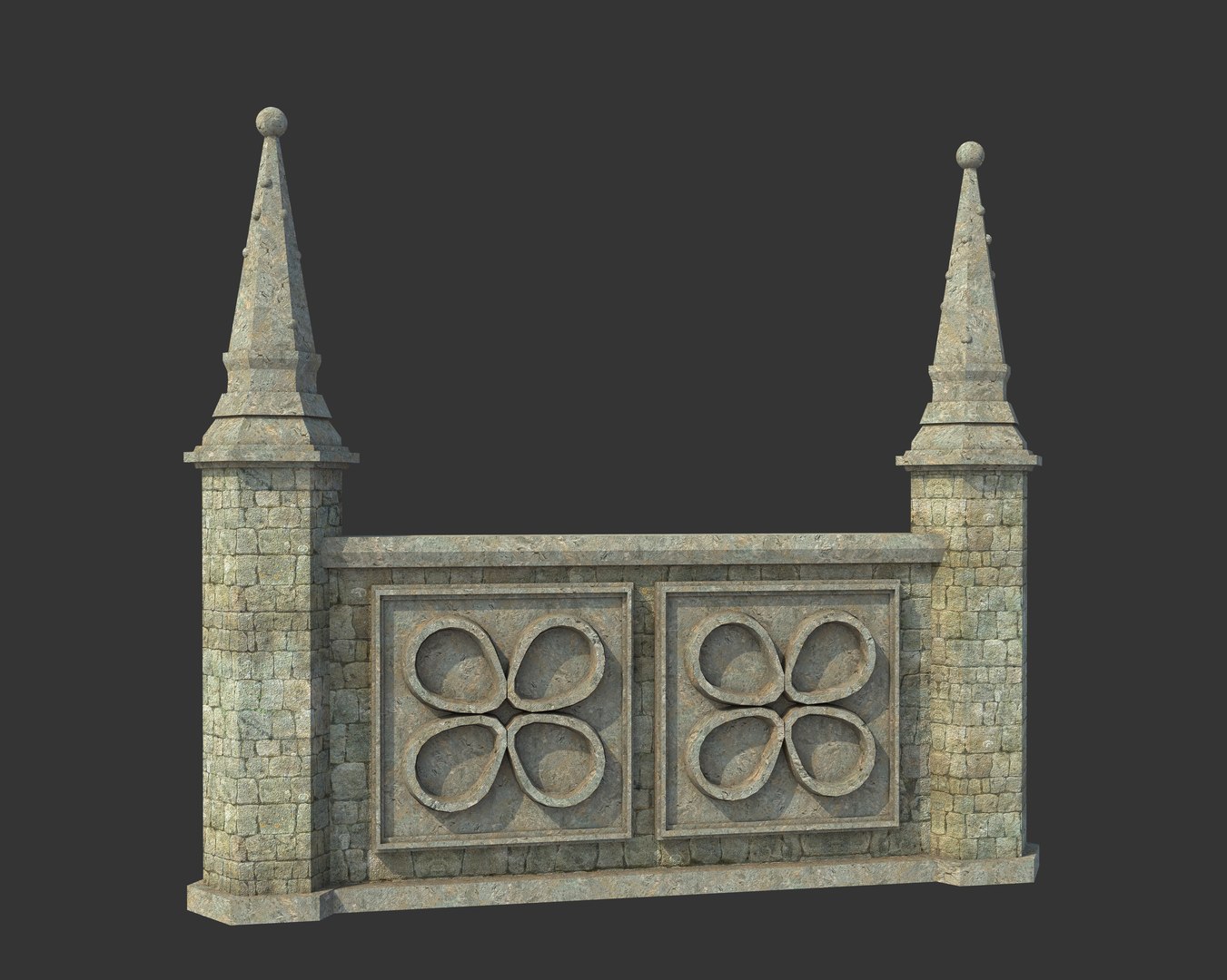 Fantasy Ancient Pillar Fence 3D - TurboSquid 1764116