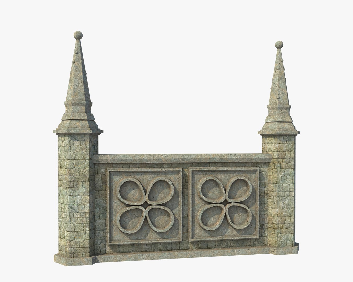 Fantasy Ancient Pillar Fence 3D - TurboSquid 1764116