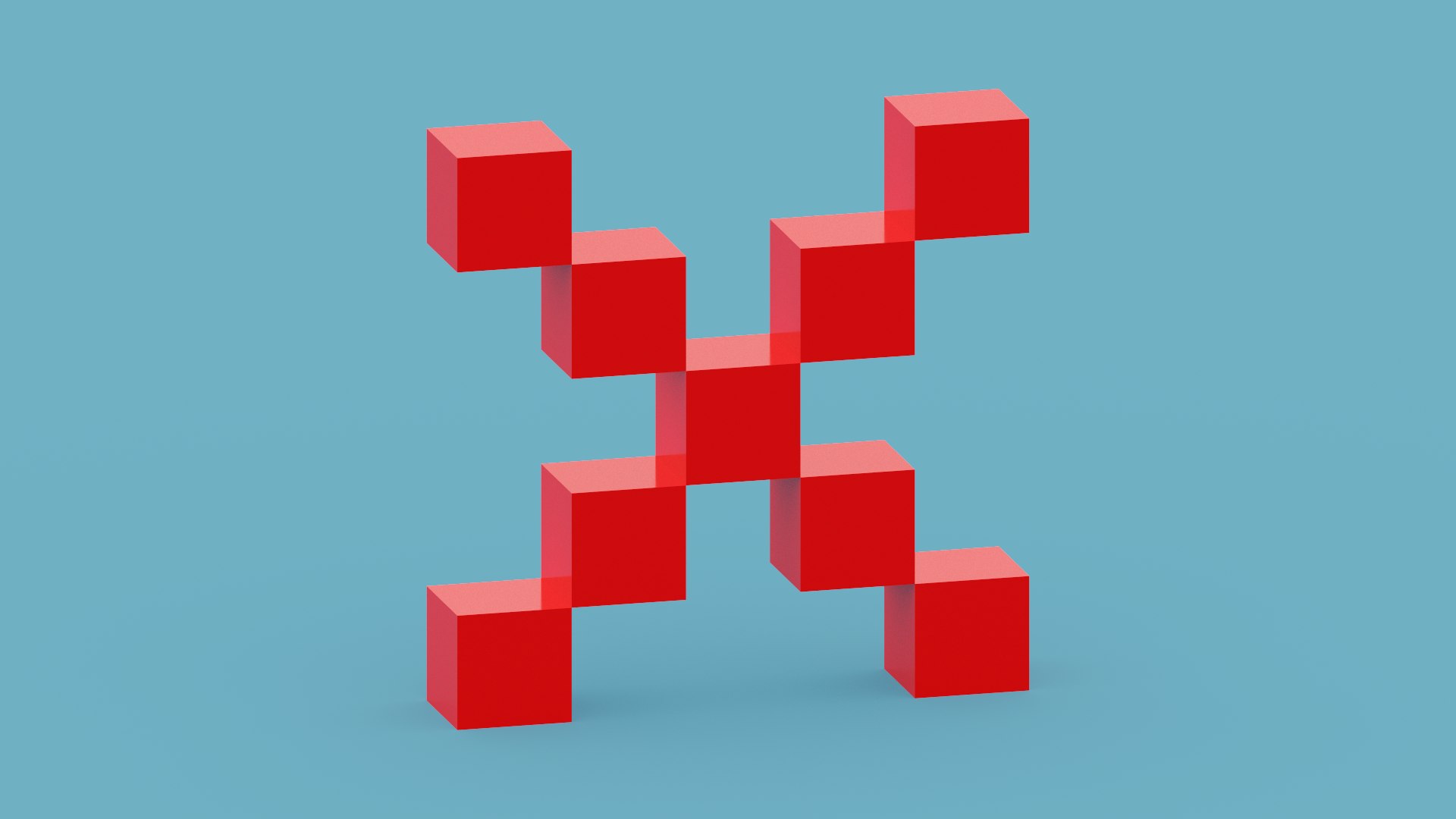 3D Pixel Letter X - TurboSquid 1981980