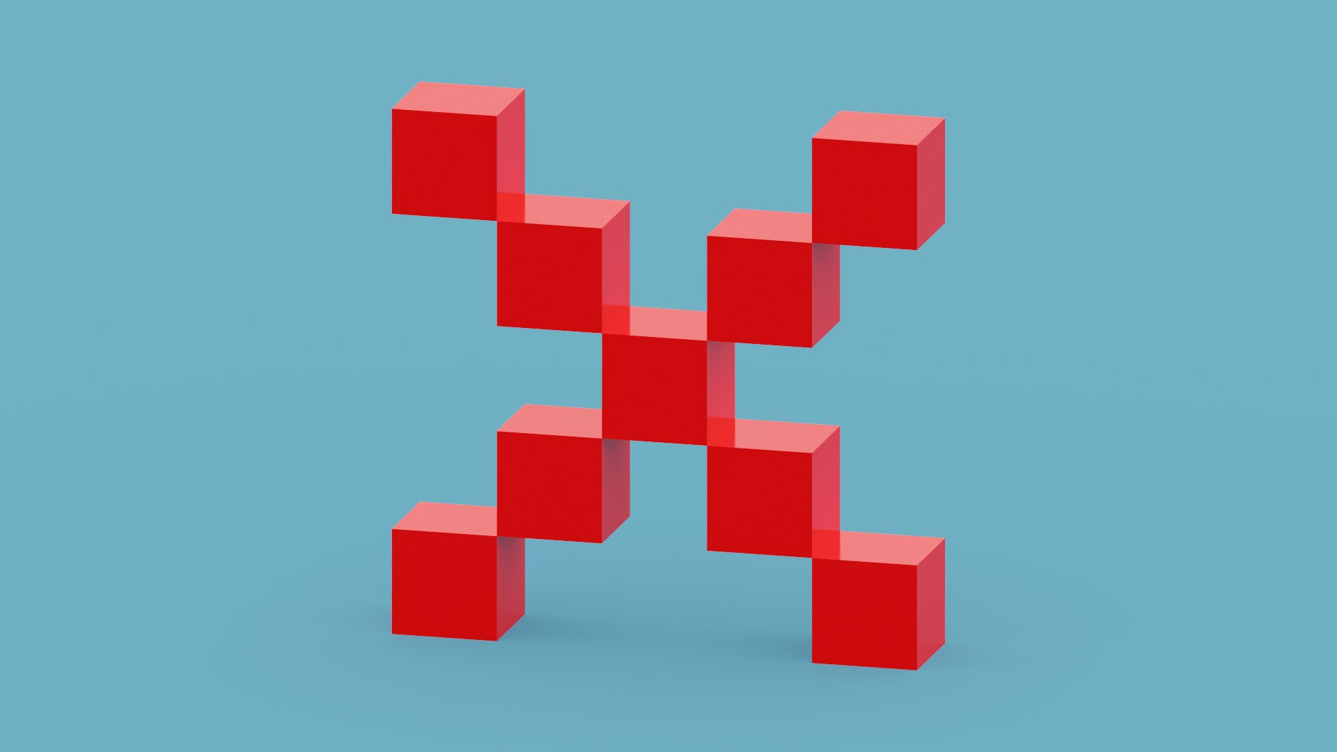 3D Pixel Letter X - TurboSquid 1981980