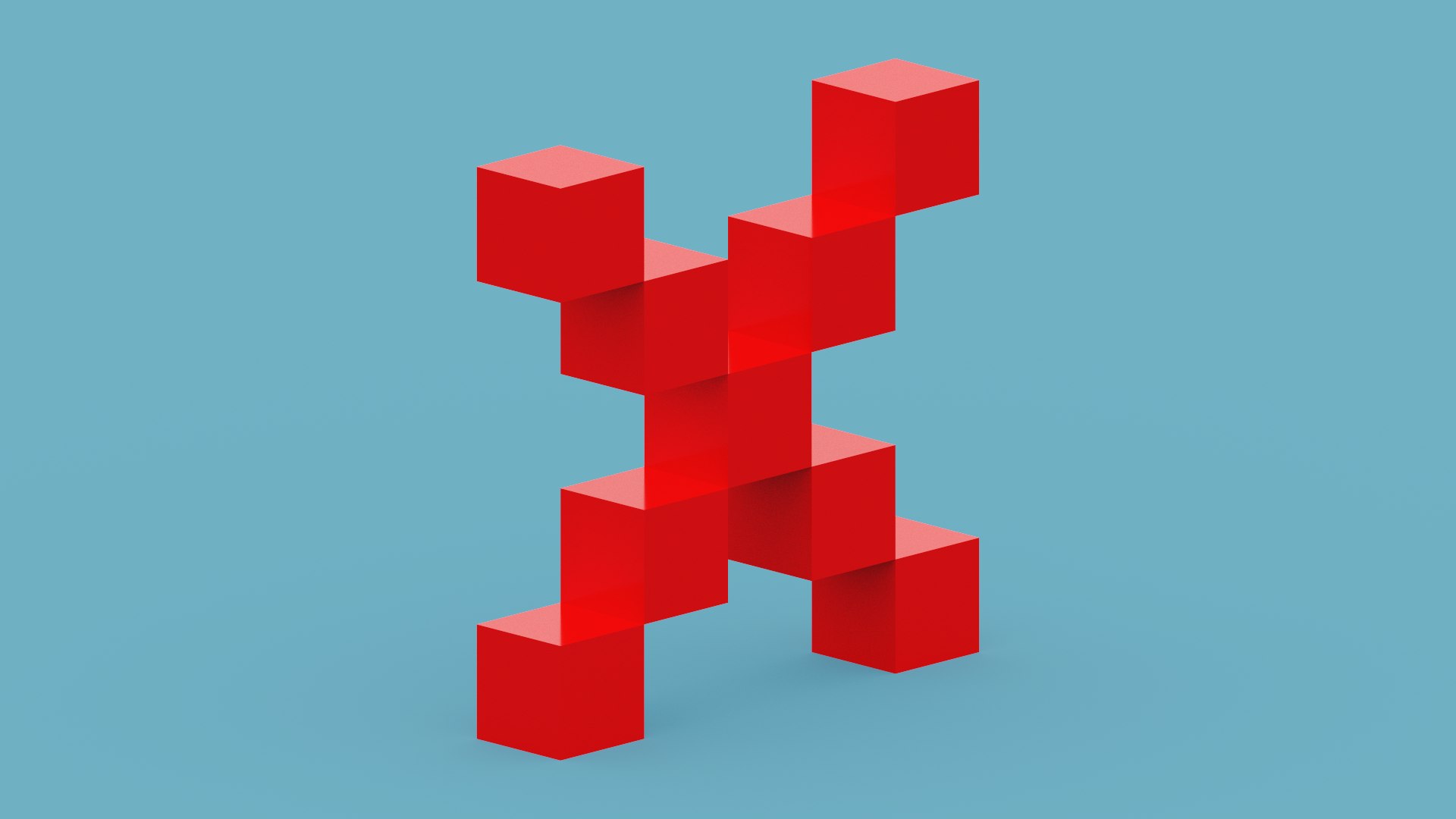 3D Pixel Letter X - TurboSquid 1981980