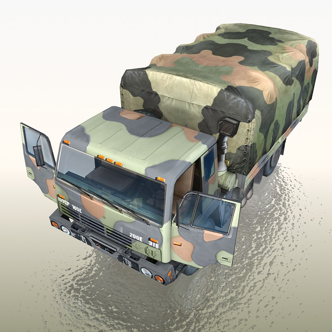 Military Truck M1078 Cargo 3d Model